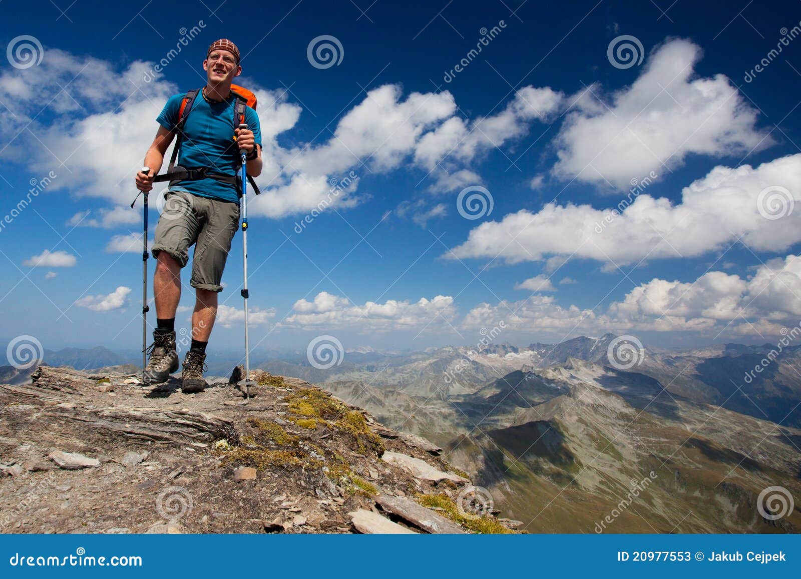 Mountain hiker stock image. Image of alps, activity, summer - 20977553