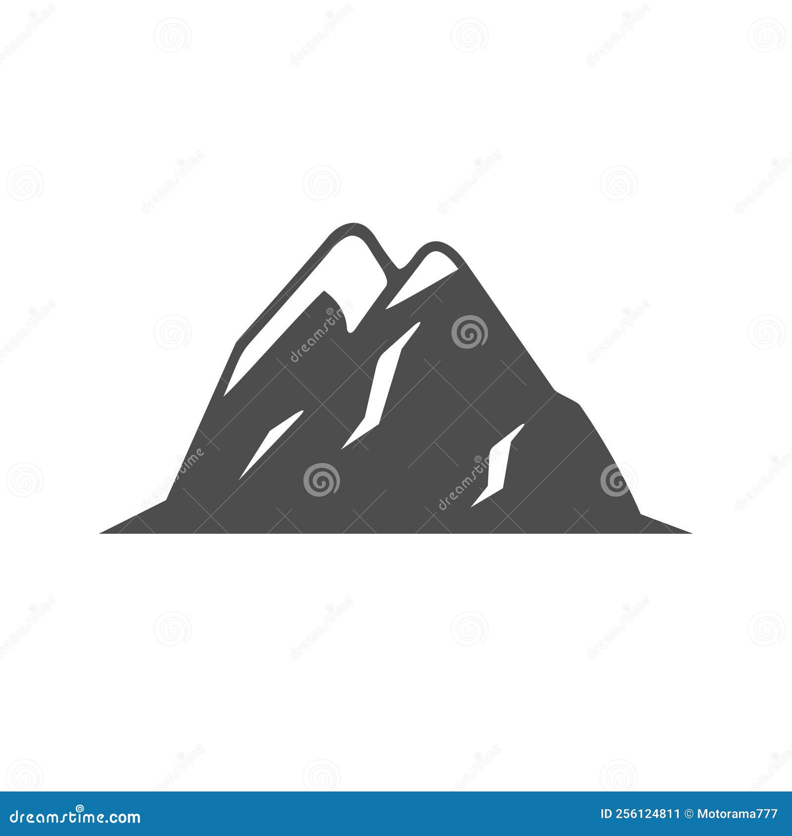 Mountain or Hill Glyph Icon Stock Vector - Illustration of expedition ...