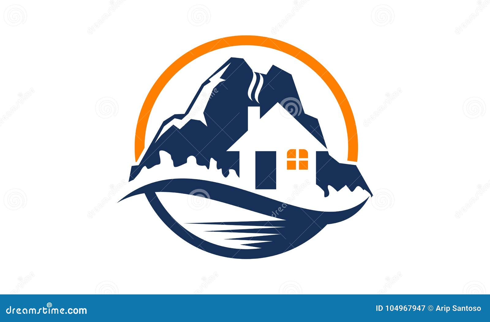 Mountain Hostel Logo Design Template Stock Vector - Illustration of ...