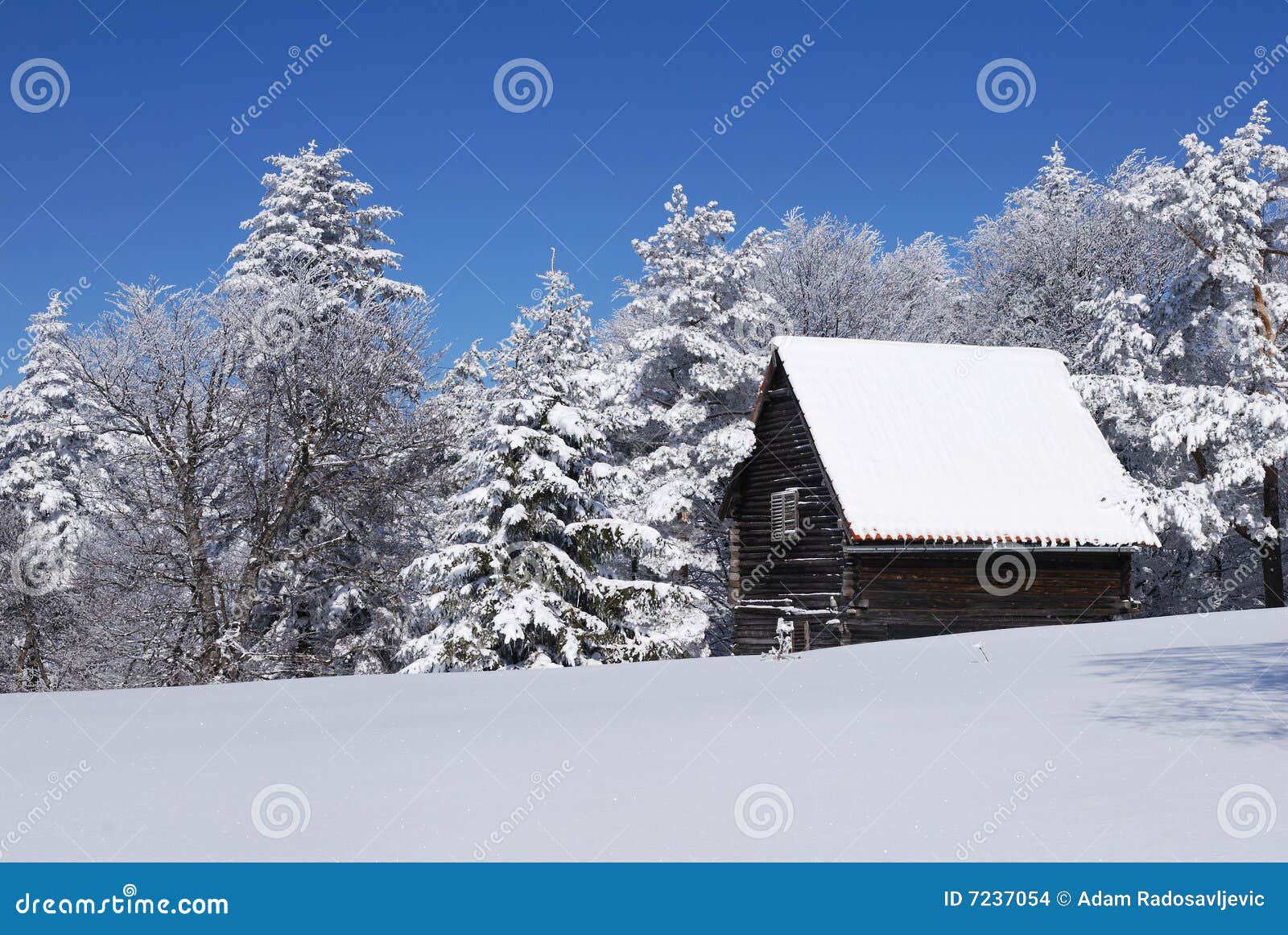 Mountain house in snow stock photo. Image of cold, nature - 7237054