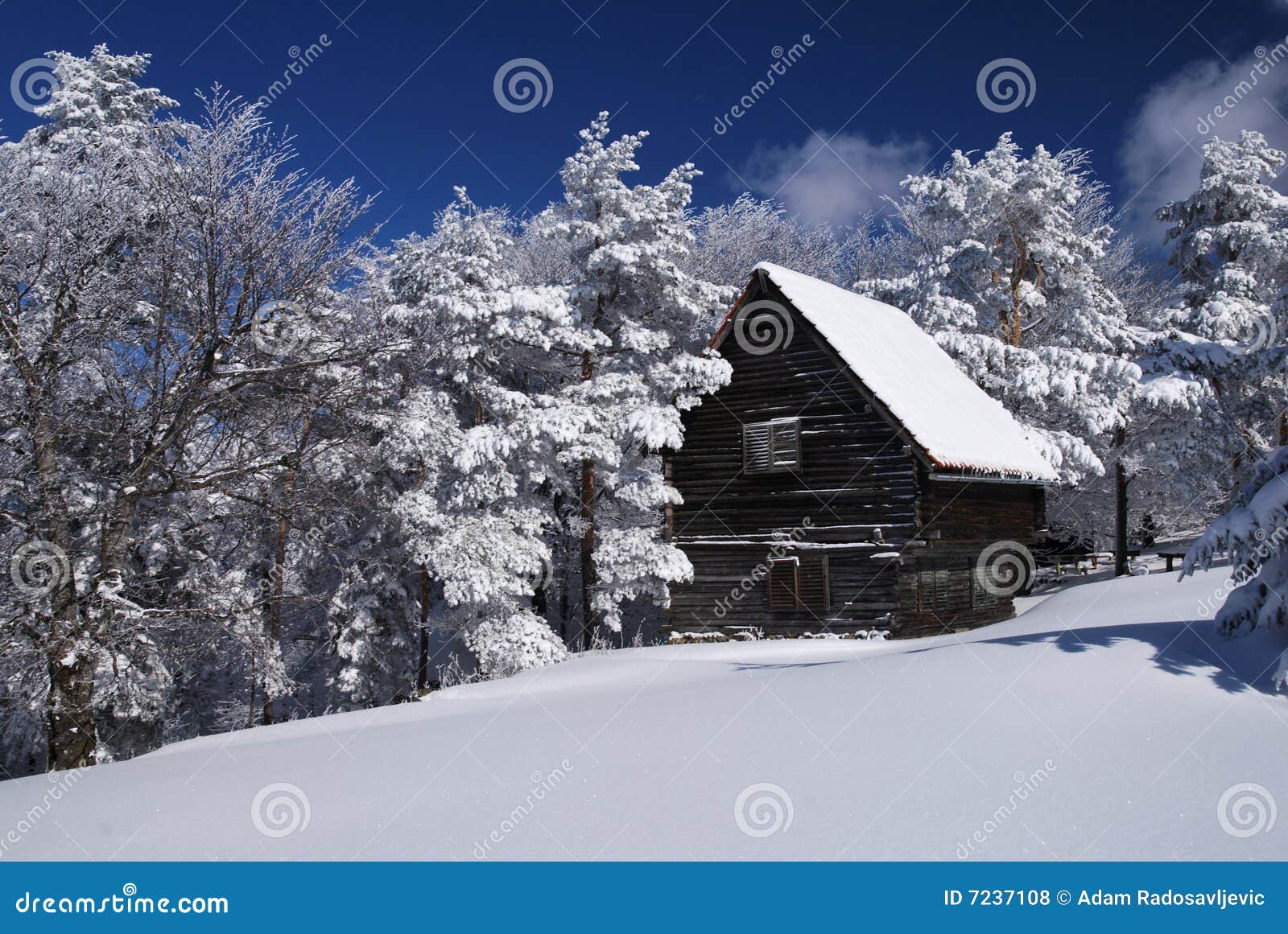 Mountain house in snow stock photo. Image of cold, exterior - 7237108