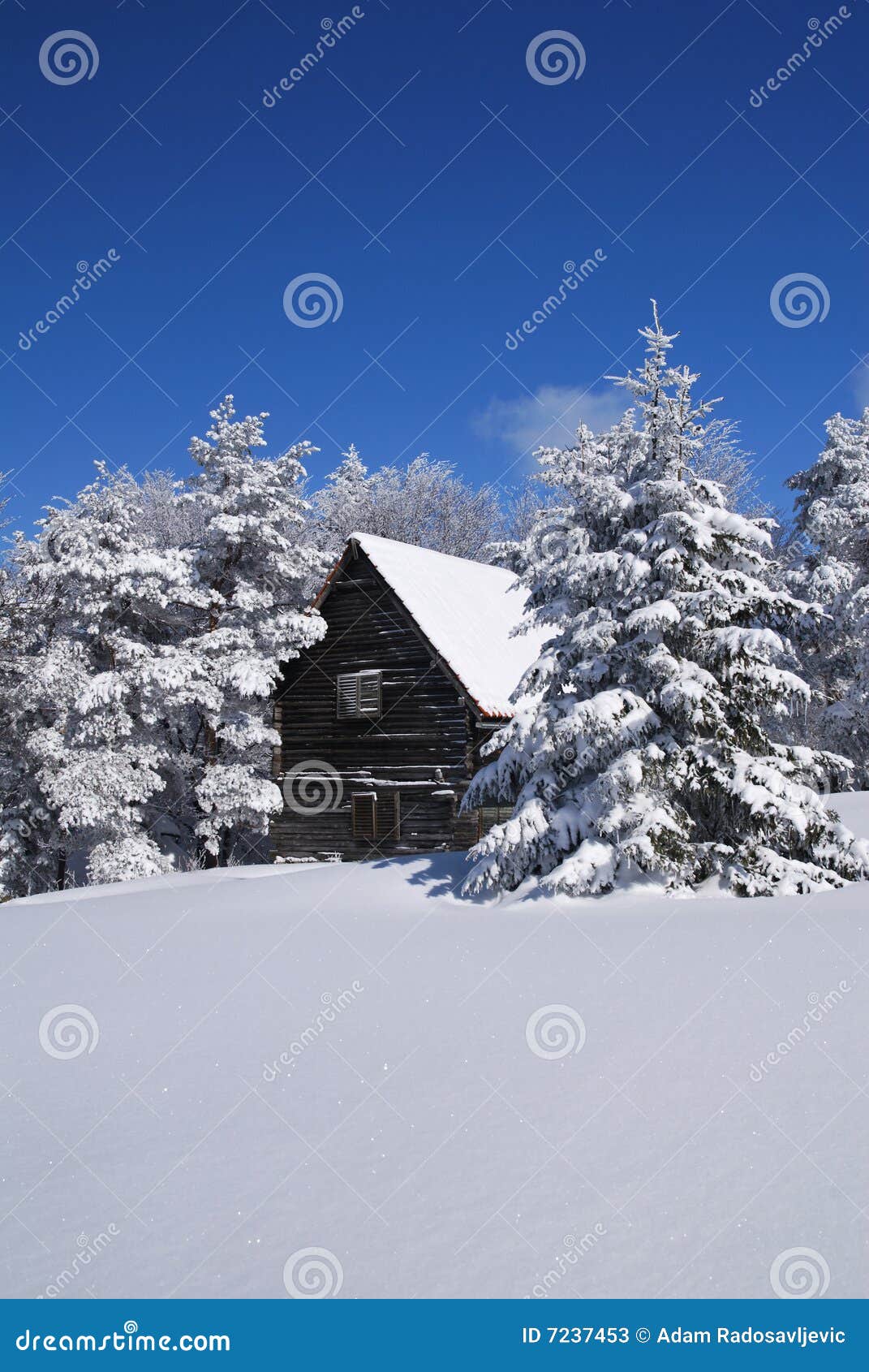 Mountain house in snow stock image. Image of country, vacation - 7237453