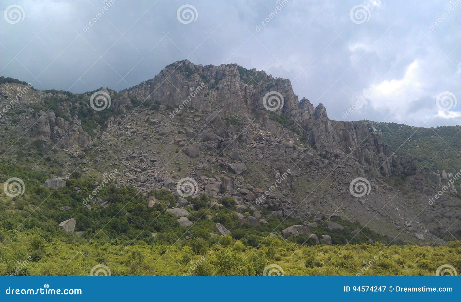 Mountain stock image. Image of huge, crumbling, falling - 94574247