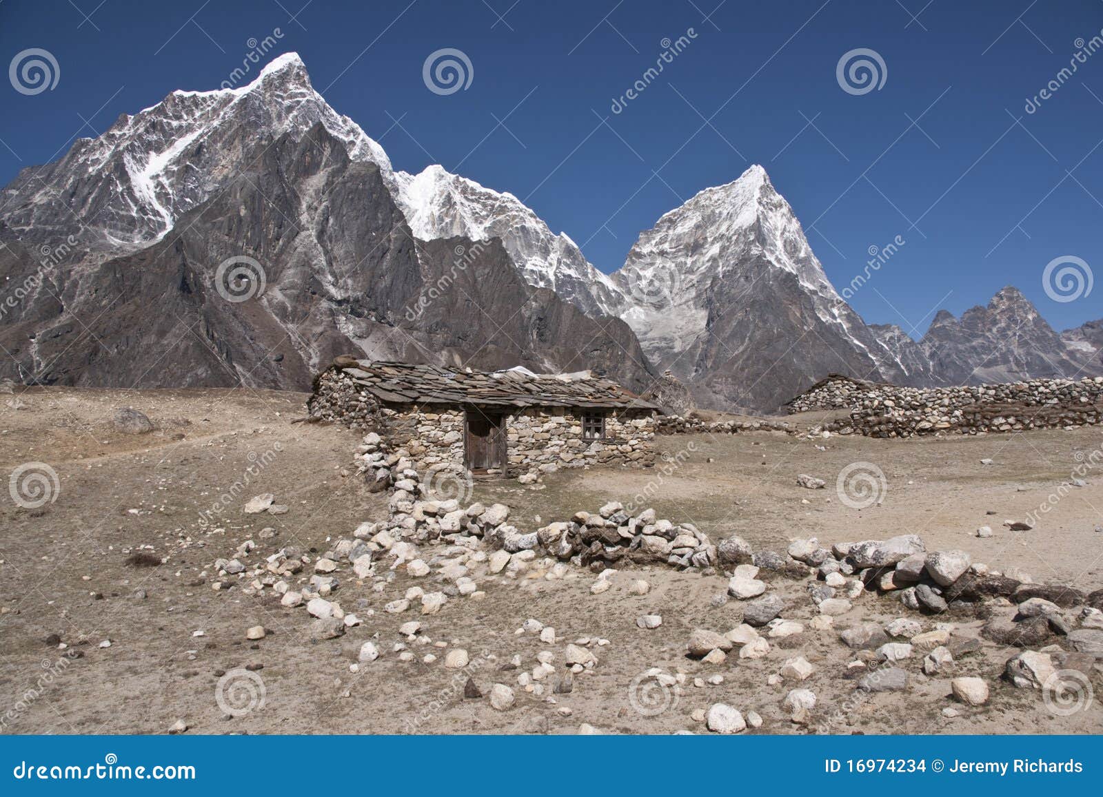Mountain Hut stock photo. Image of peak, himalaya, high - 16974234
