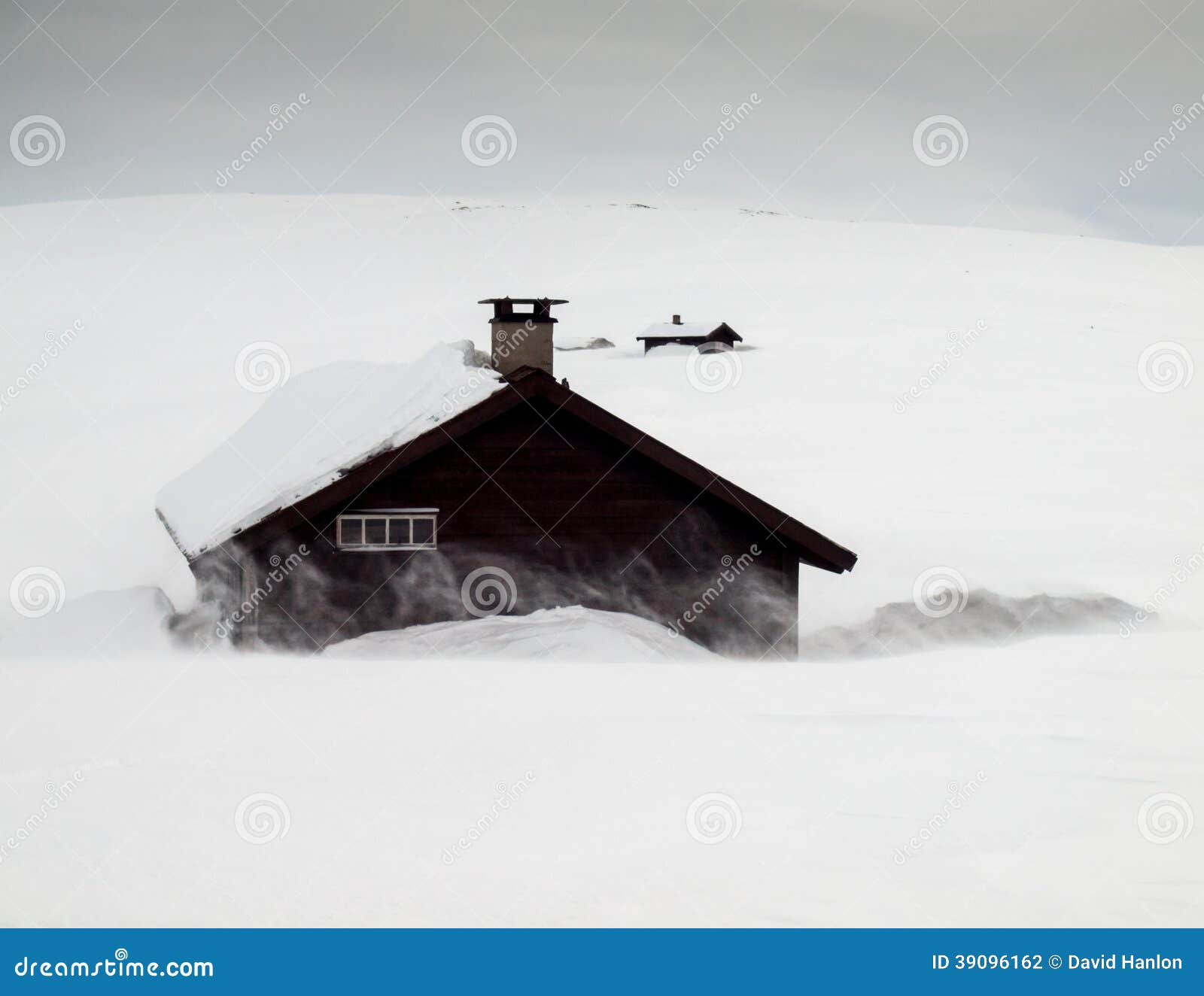 Mountain Huts in Snow Storm Stock Photo - Image of cold, refuge: 39096162