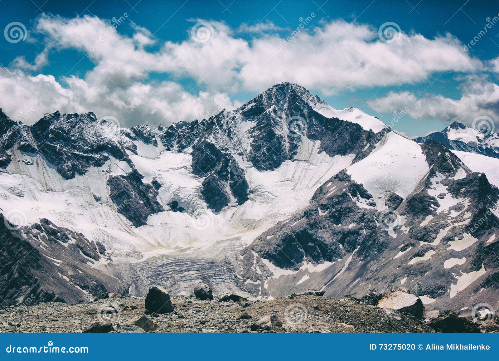 Mountain with ice stock photo. Image of peak, mount, beautiful - 73275020