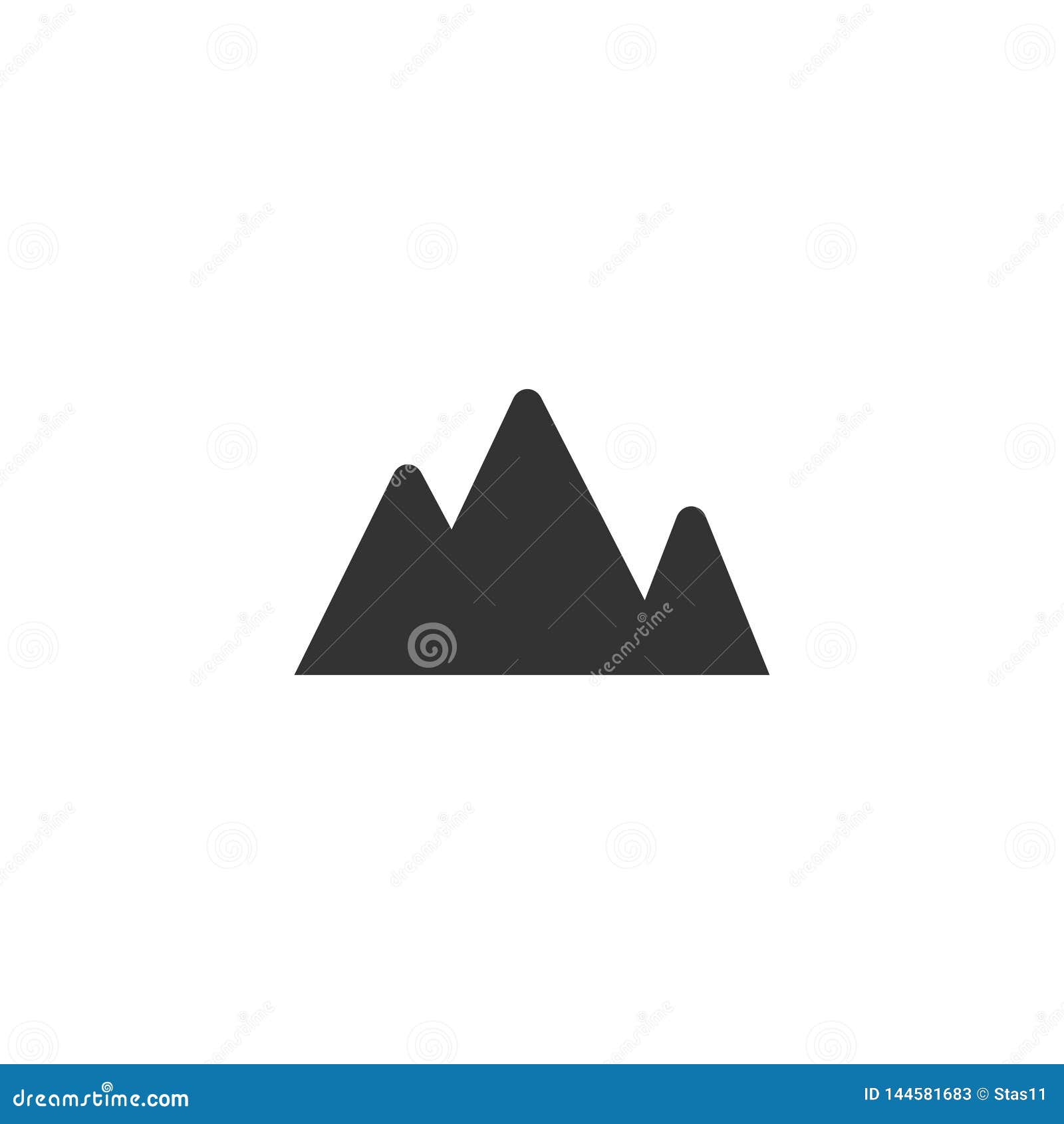 Mountain Icon in Simple Design. Vector Illustration Stock Vector ...