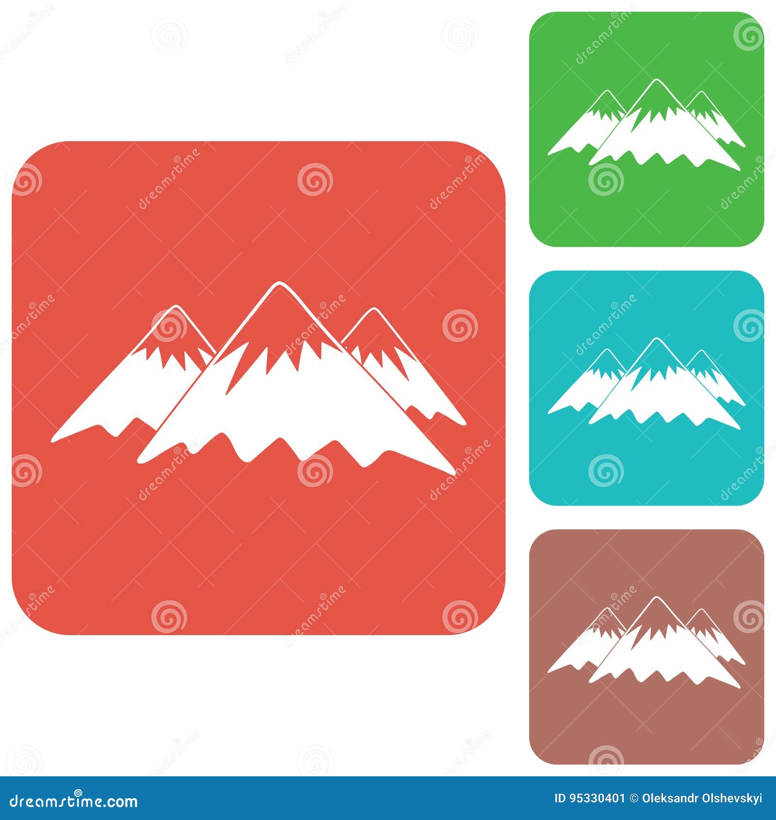 Mountain Icon. Vector Concept Illustration Stock Vector - Illustration ...
