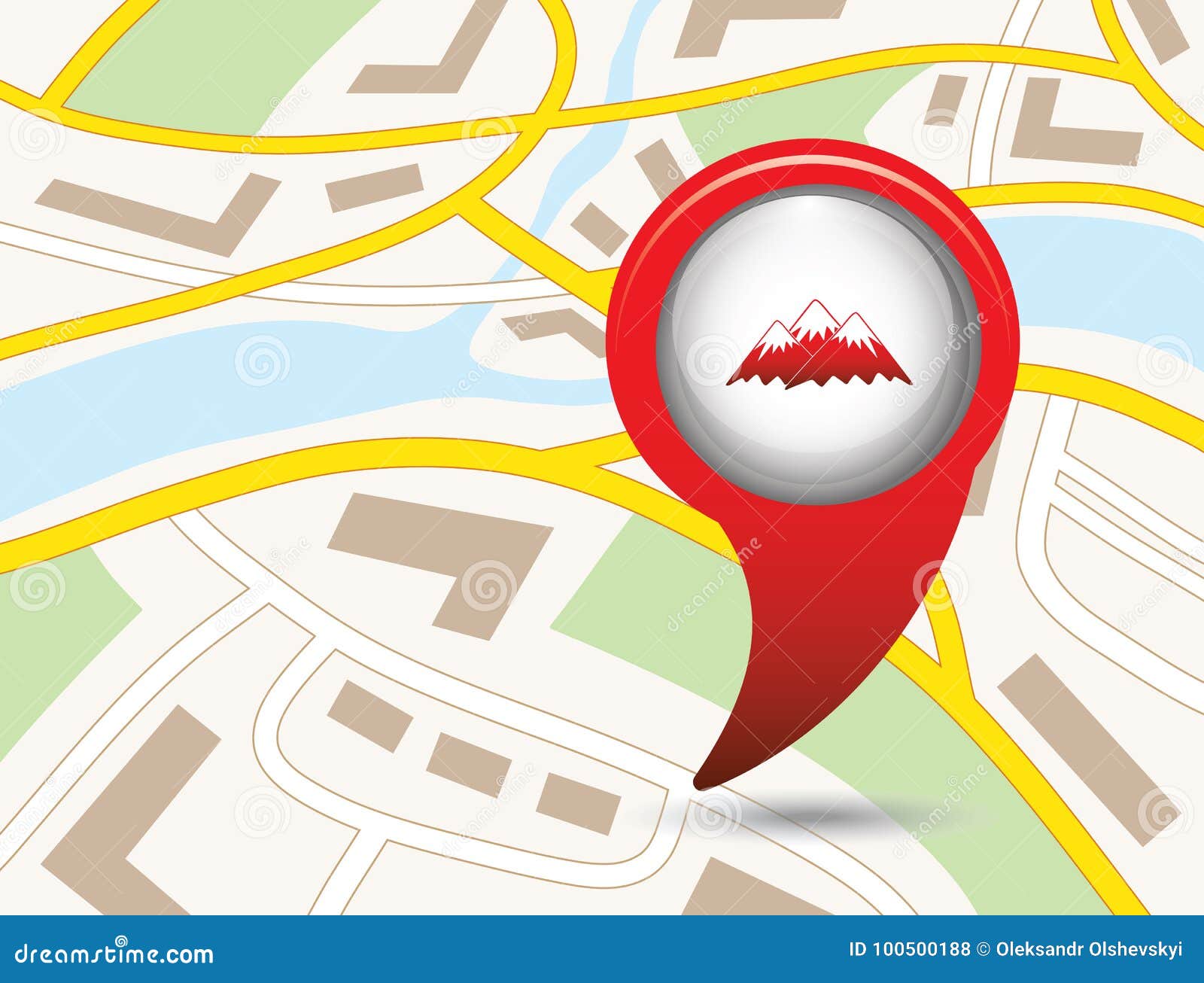 Mountain Icon. Vector Concept Illustration Stock Vector - Illustration ...