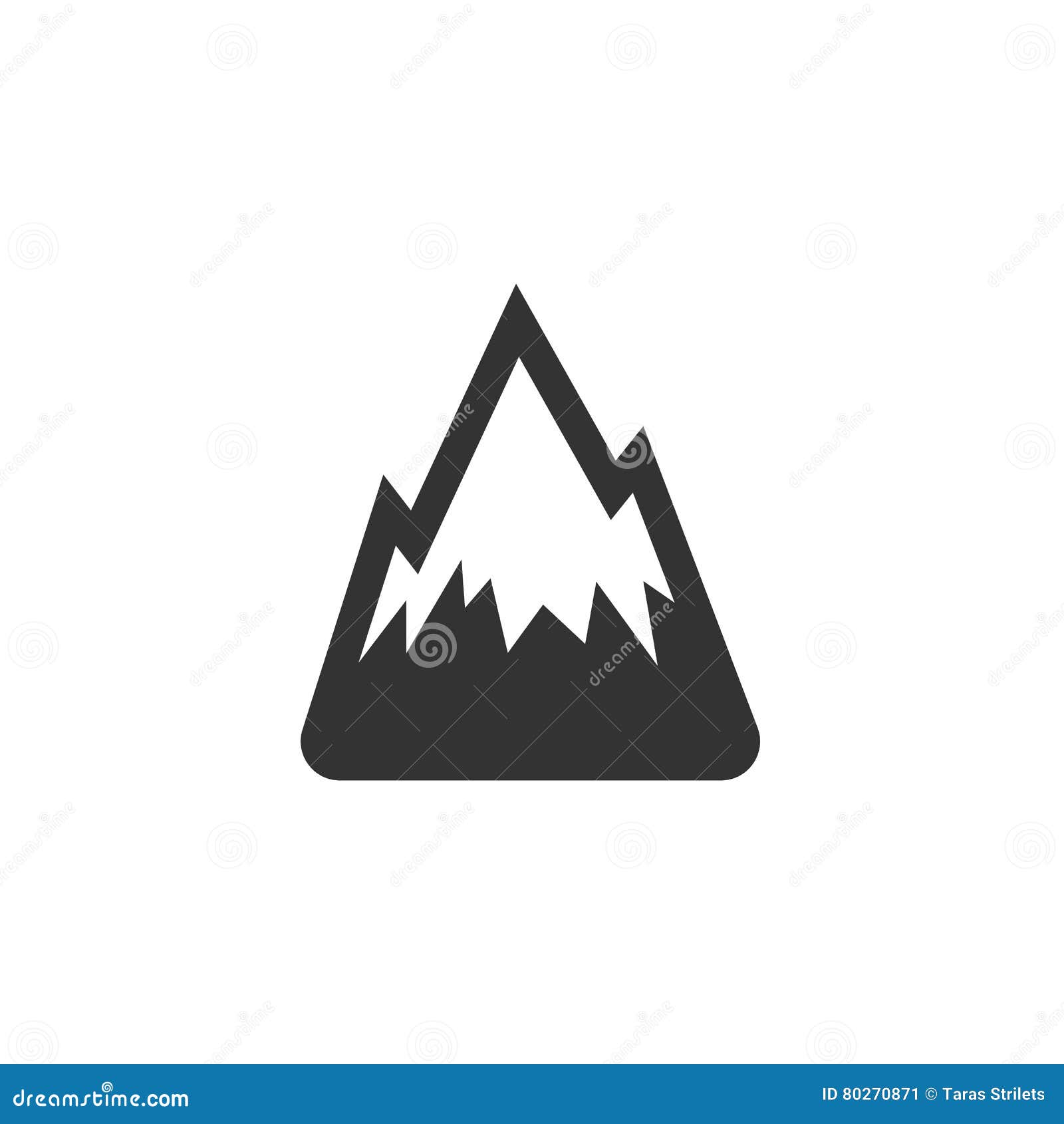 Mountain Icon. Vector Logo on White Background Stock Vector ...