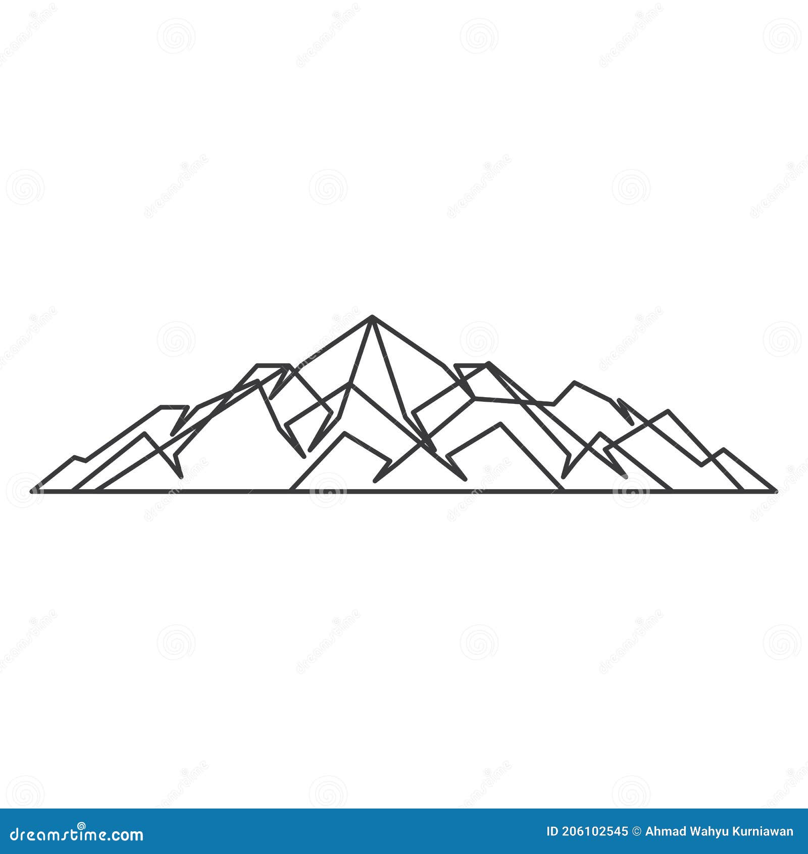 Mountain stock vector. Illustration of pictogram, landscape - 206102545