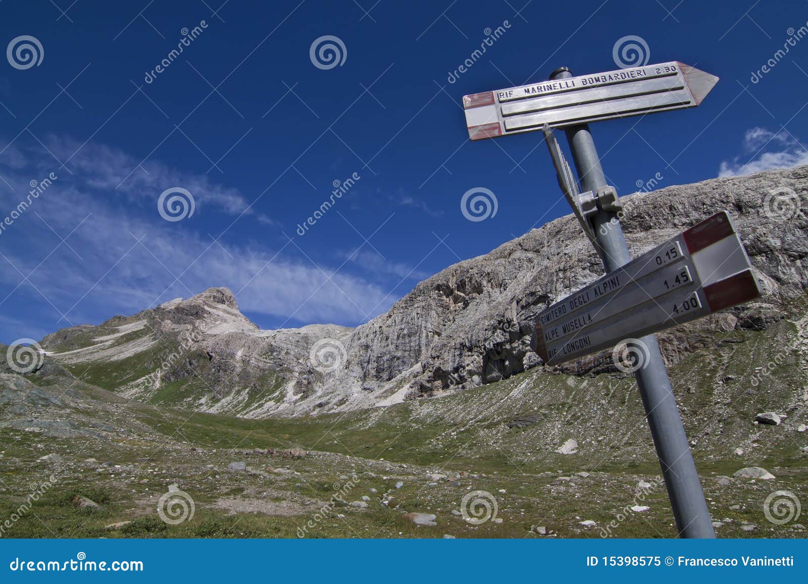 Mountain indicator stock image. Image of advice, board - 15398575