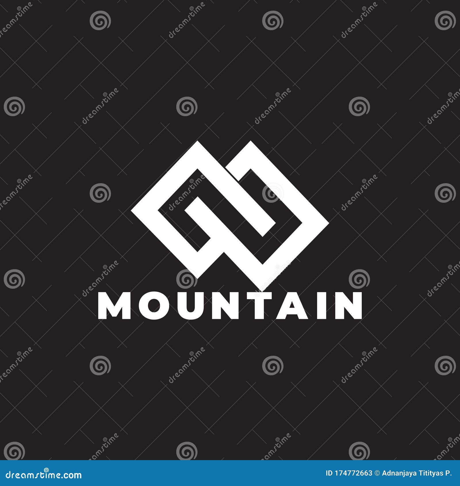 Mountain Infinity Geometric Design Symbol Logo Vector Stock Vector ...