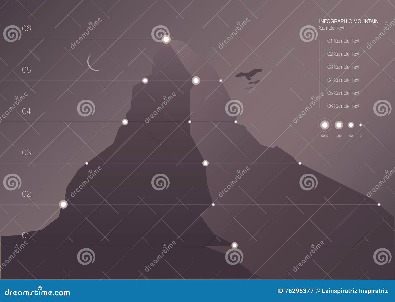 Mountain Infographic Diagrams And Charts Icons. Vector Illustration ...