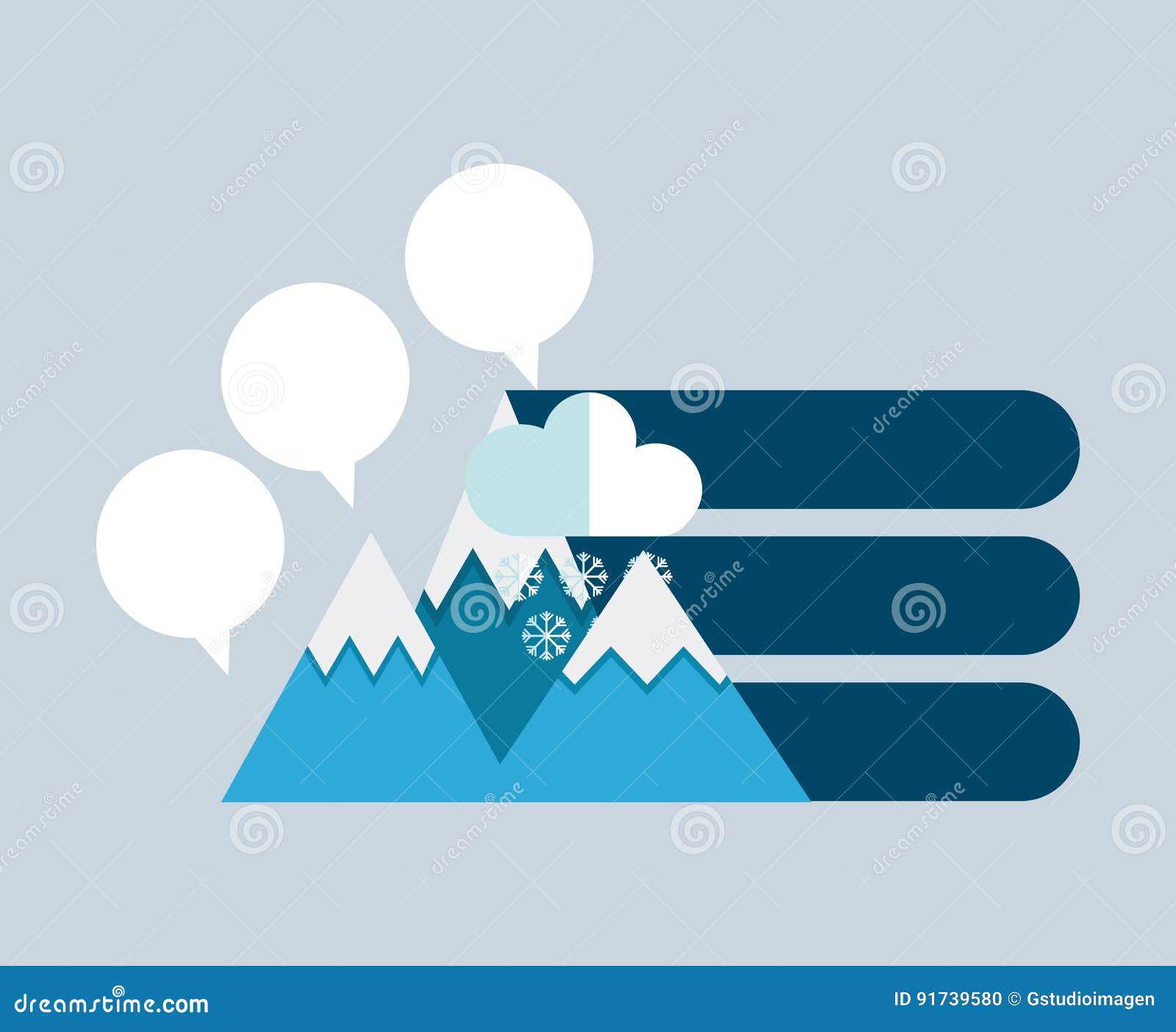 Mountain Infographic Diagrams And Charts Icons. Vector Illustration ...