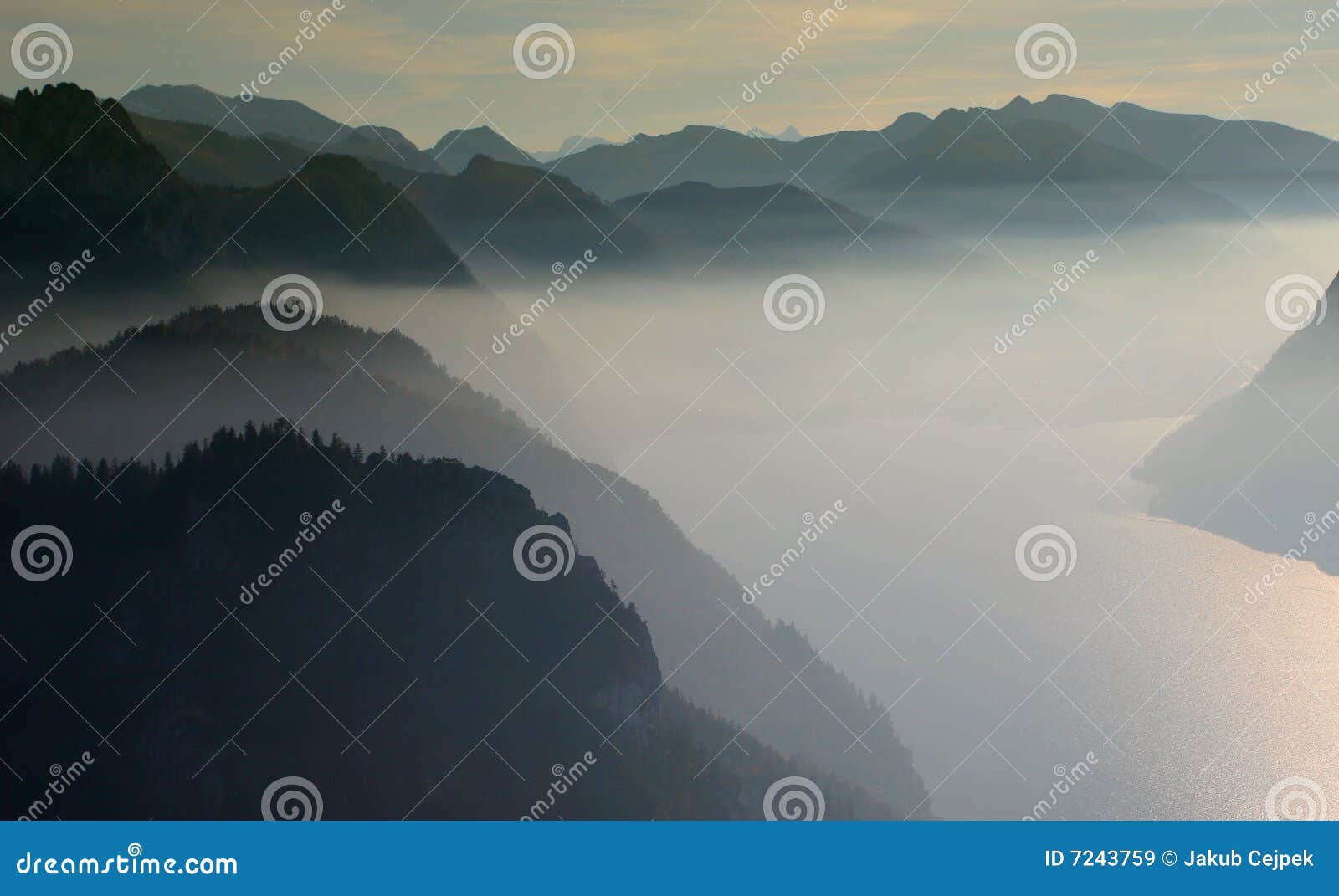 Mountain inversion stock image. Image of mist, edge, smog - 7243759