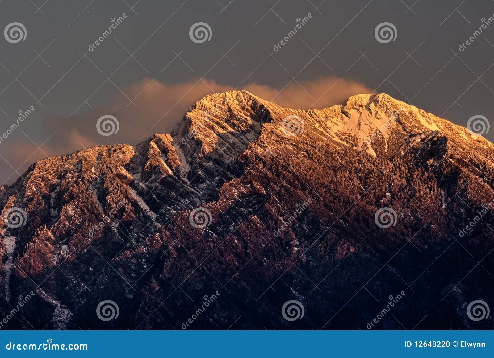Mountain Jade North Peak in Dawn Stock Photo - Image of nature, beauty ...