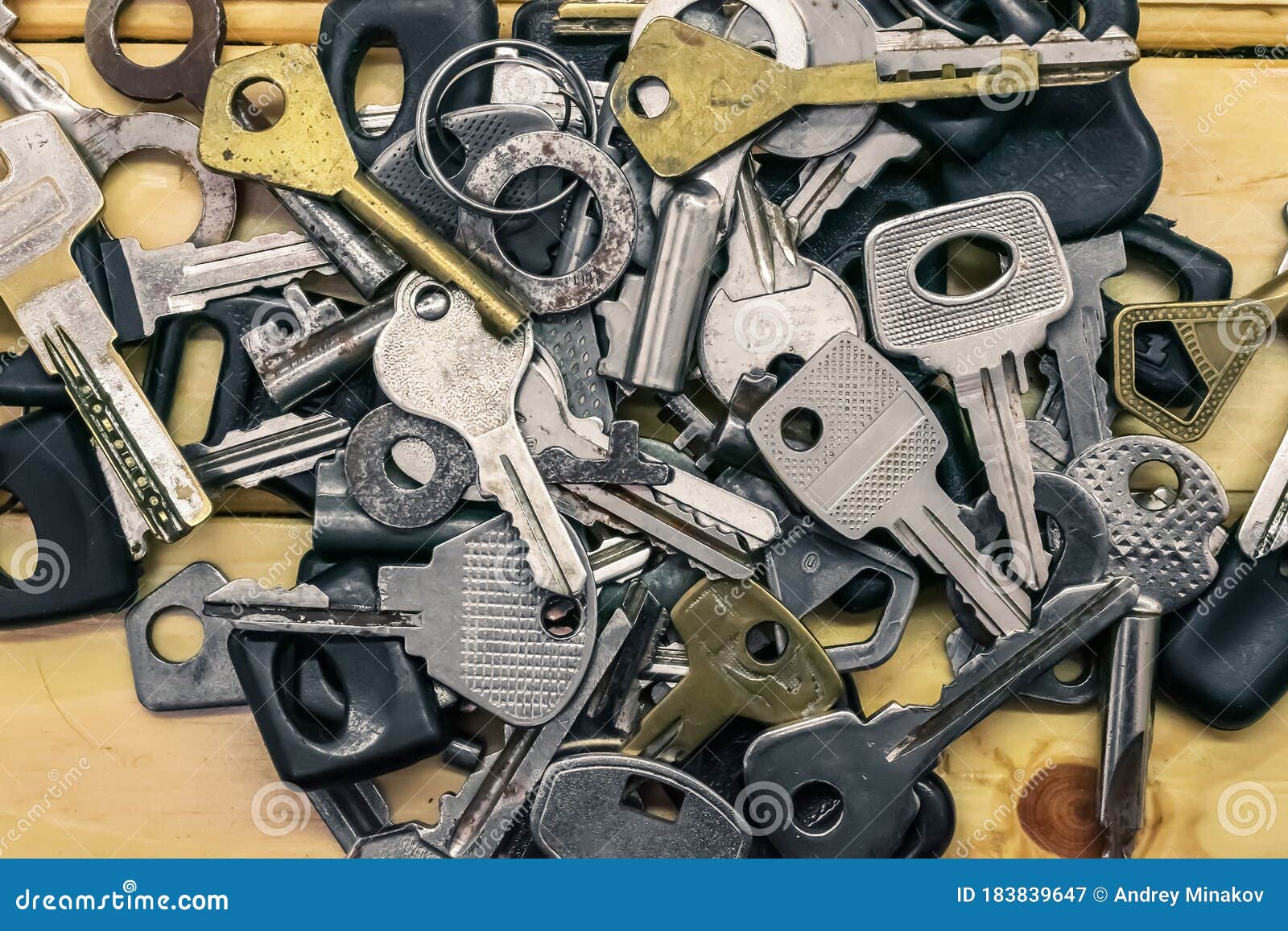 Mountain of Keys of Different Ages Top View Stock Image - Image of ...