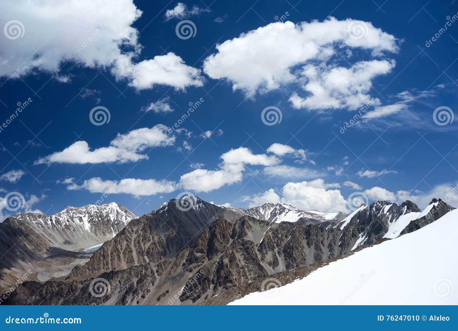 Mountain in Kichik-Alai Range Stock Photo - Image of kichik, cloud ...