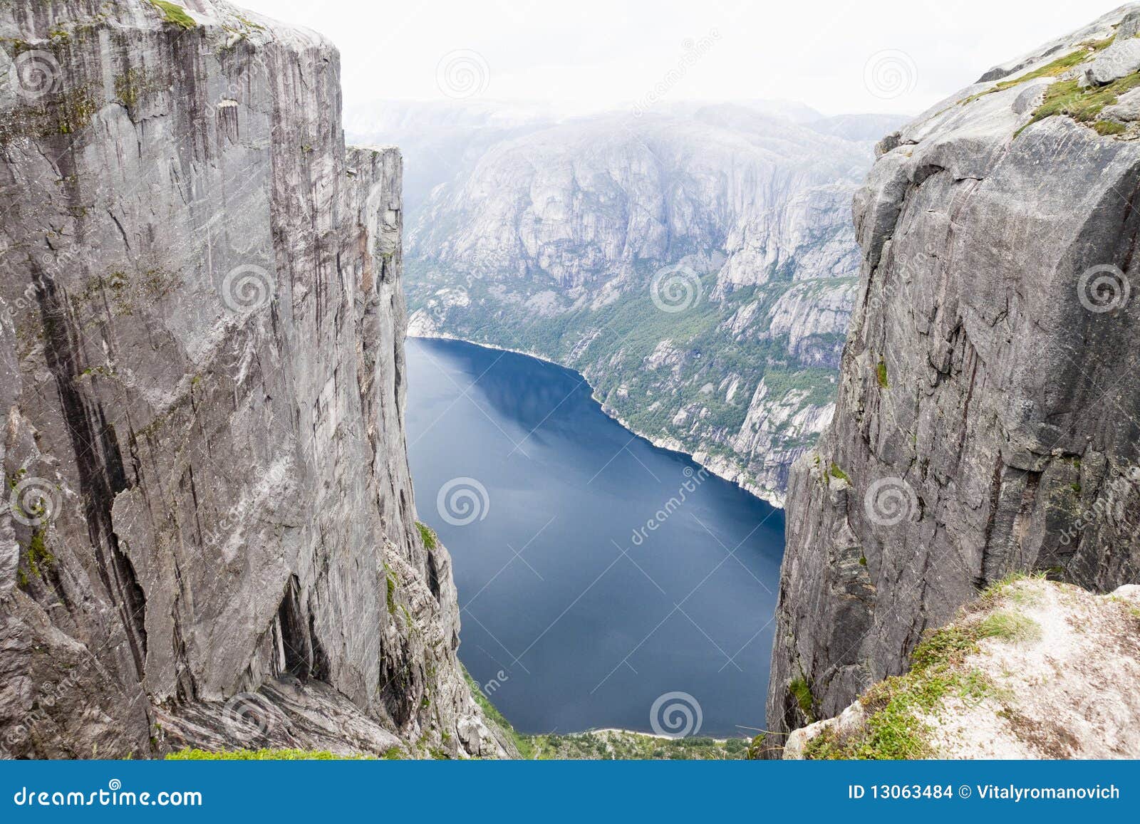 Mountain Kjerag in Norway stock photo. Image of clear - 13063484