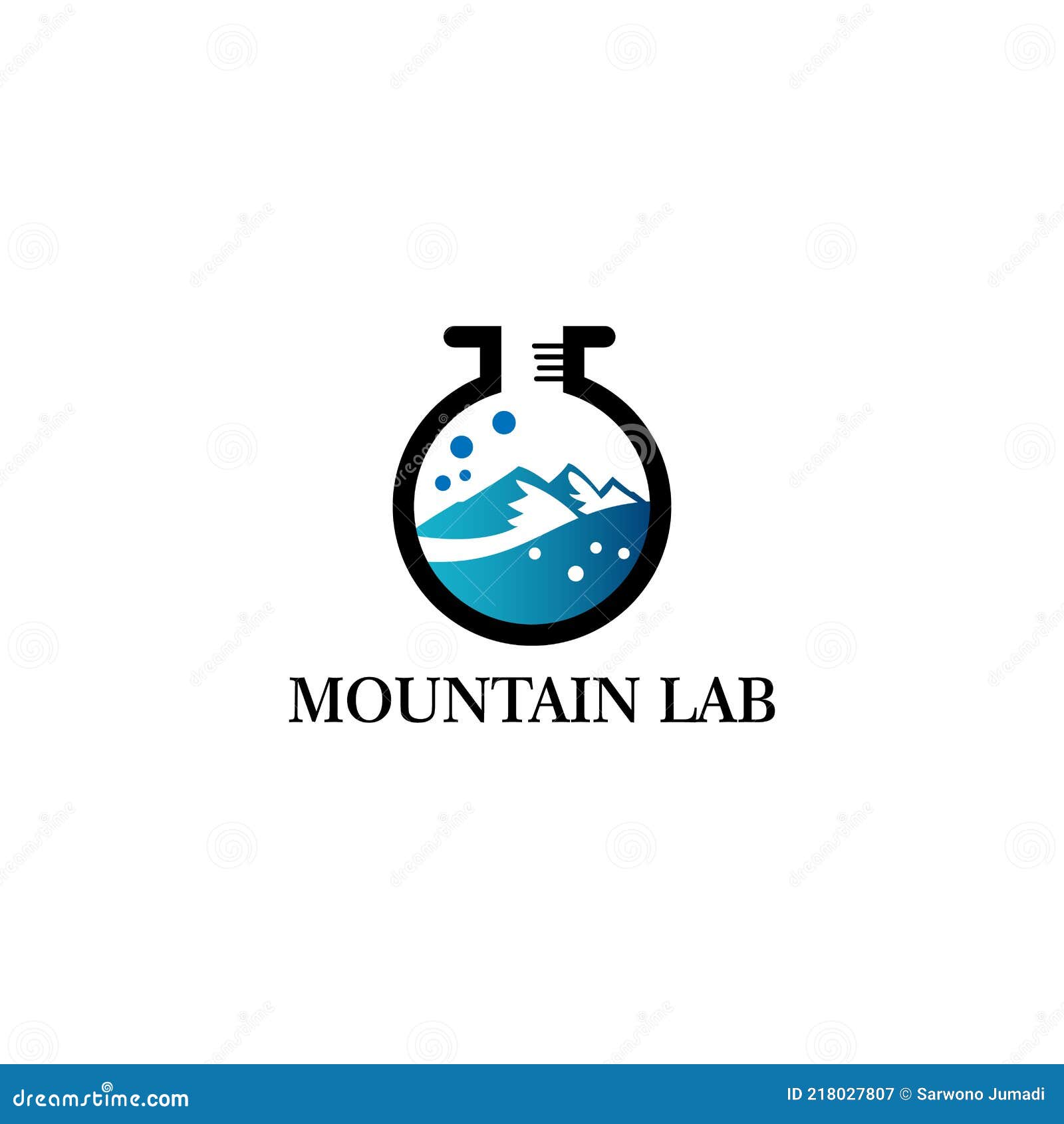 Mountain Lab Logo Vector Illustration Concept, Icon, Element, and ...