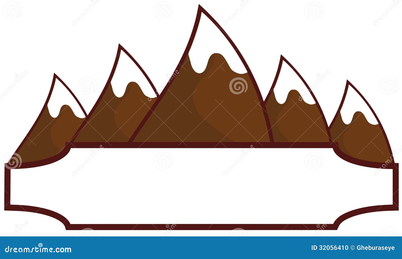 Mountain label stock photo. Illustration of grain, artistic - 32056410
