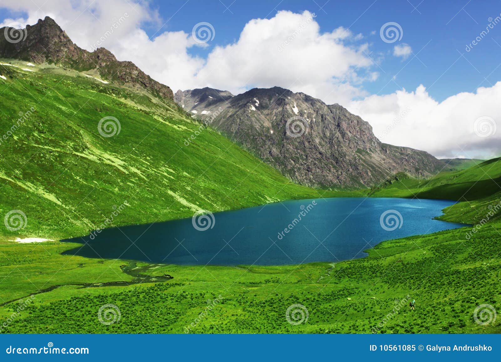 Mountain lake stock image. Image of water, natural, meadow - 10561085