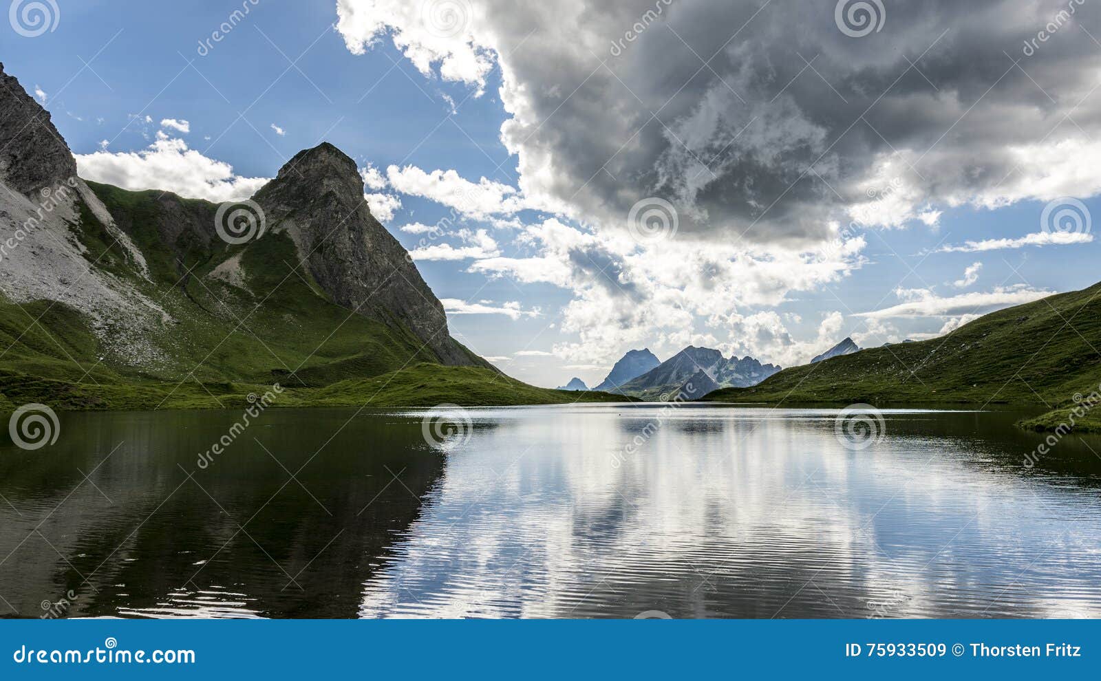 Mountain Lake As Smooth As Glass Stock Image - Image of mountains ...