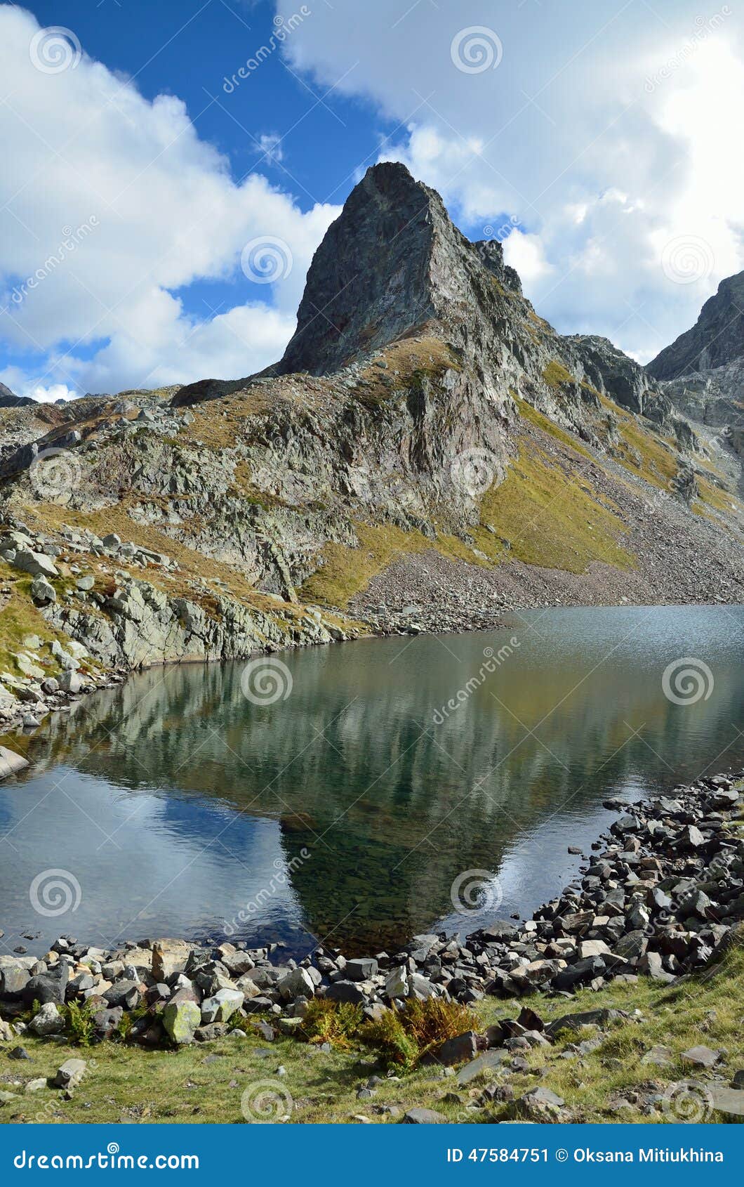 Mountain Lake D Arrious in the Atlantic Pyrenees Stock Image - Image of ...