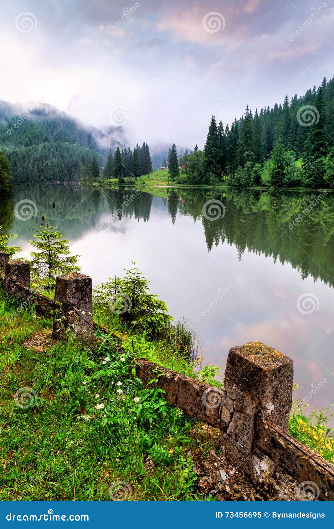 Mountain Lake Il Lago Rosso Sulla Romania Immagine Stock - Immagine di ...