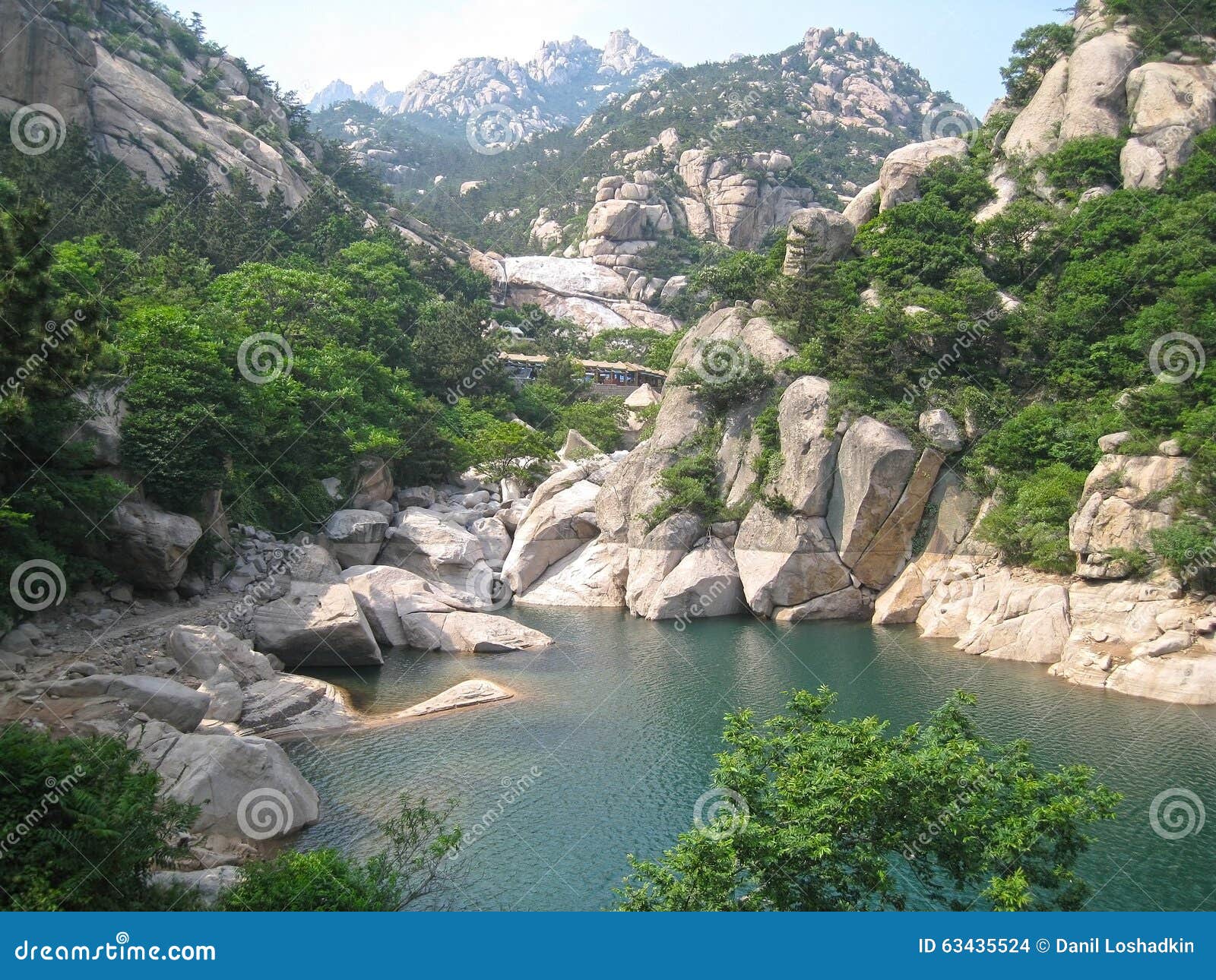 Mountain Lake stock photo. Image of land, natures, laoshan - 63435524