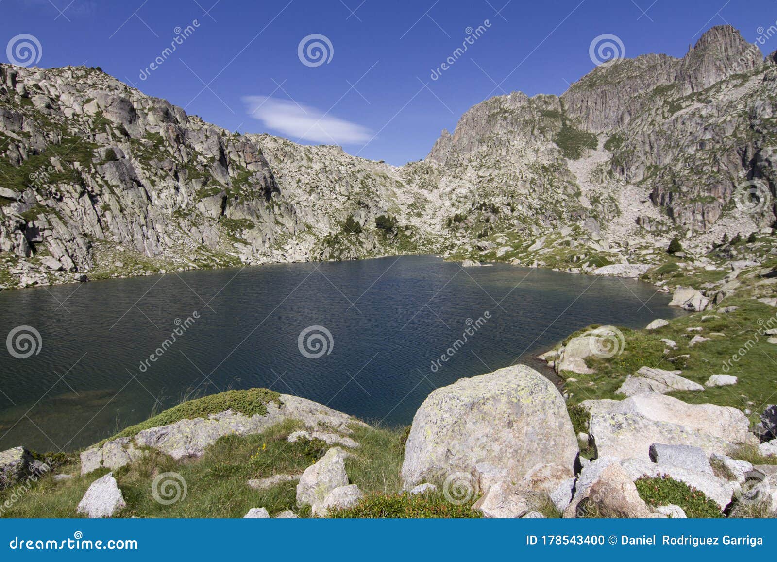 Mountain Lake in the Pyrenees Stock Photo - Image of outside, peak ...