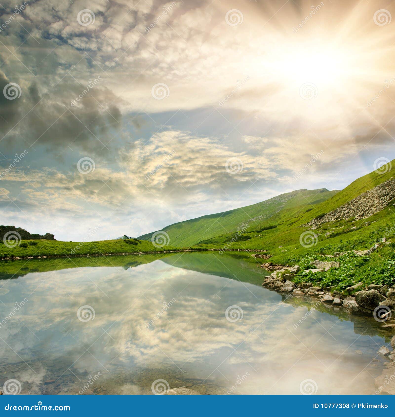 Mountain lake scene stock photo. Image of colorful, nice - 10777308