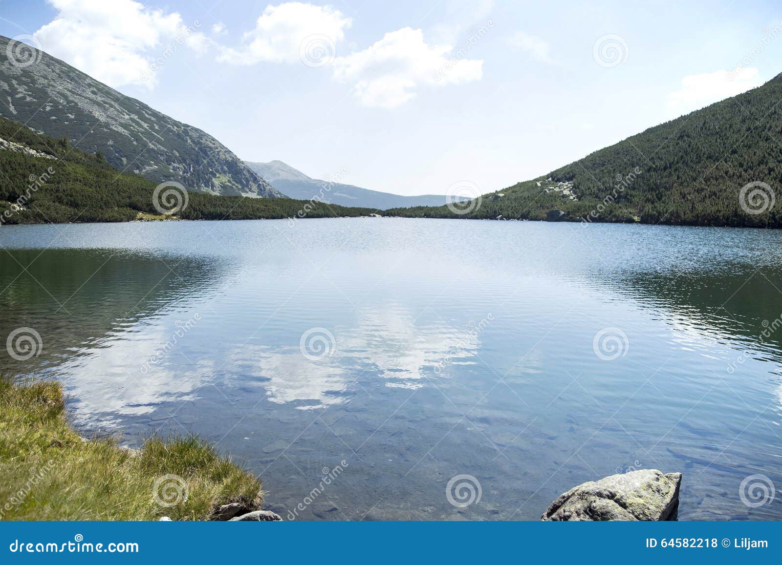 Mountain Lake Scene , Nature Landscape Stock Photo - Image of natural ...