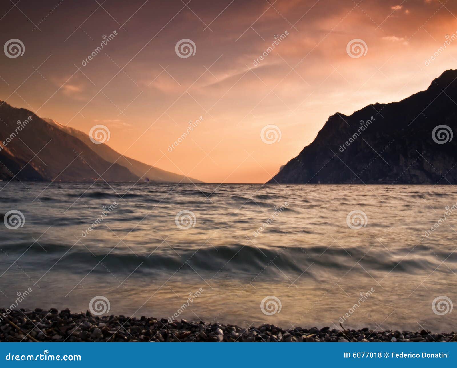 Mountain lake soft sunset stock photo. Image of stunning - 6077018