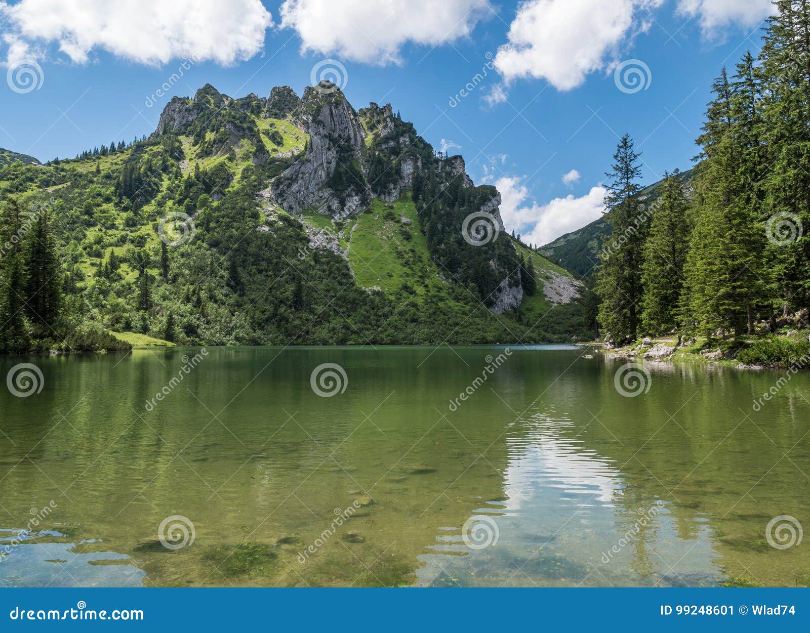 The Mountain Lake Soinsee in Tyrol, Bavaria Stock Image - Image of ...