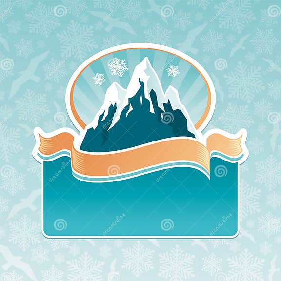 Mountain landmark emblem stock vector. Illustration of ridge - 13899849