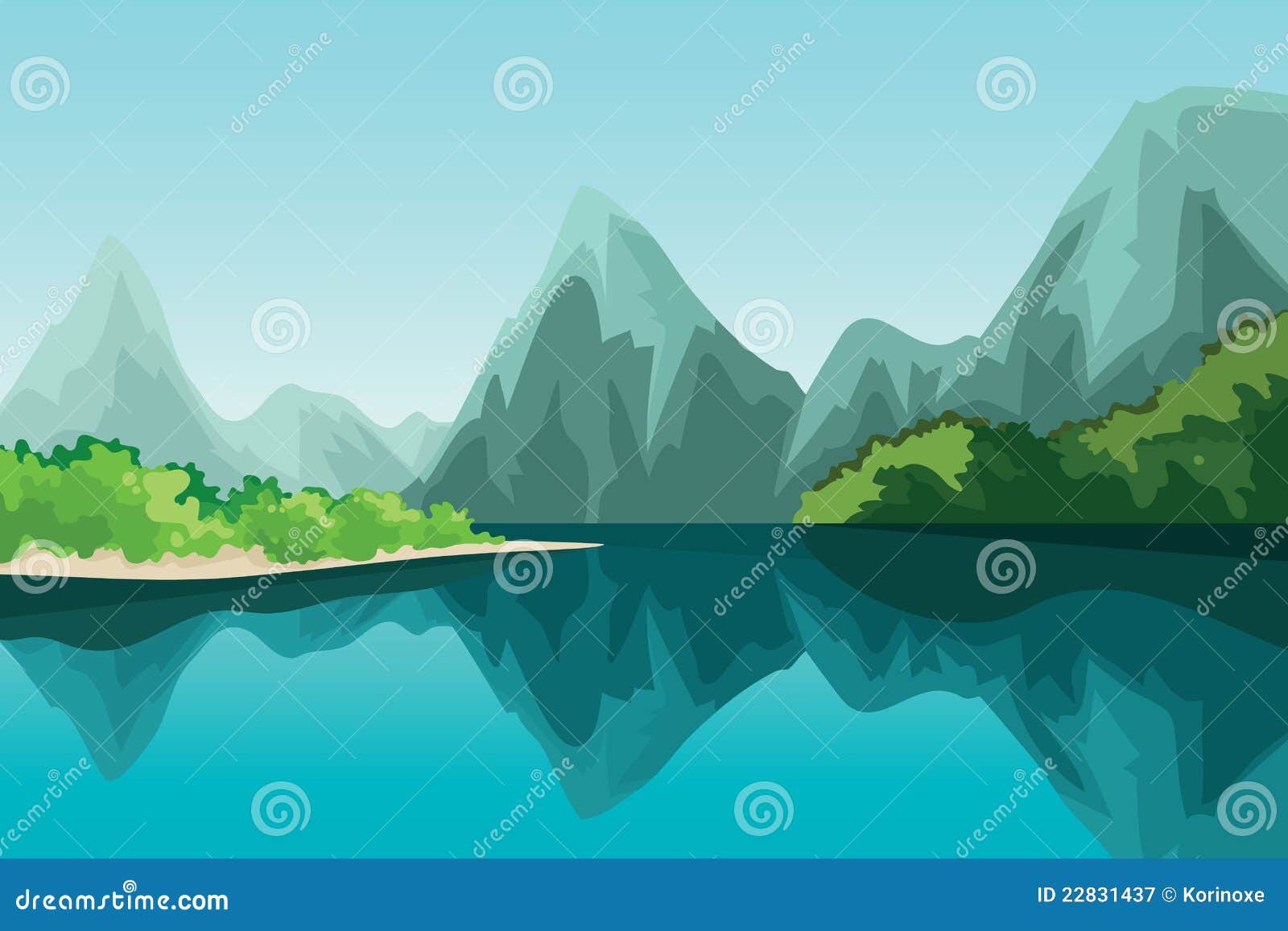 Mountain landscape stock vector. Illustration of outdoors - 22831437