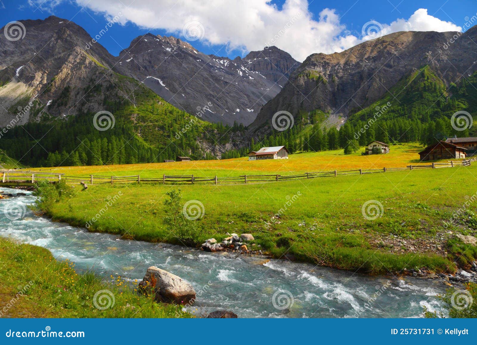 Mountain landscape stock image. Image of albula, countryside - 25731731