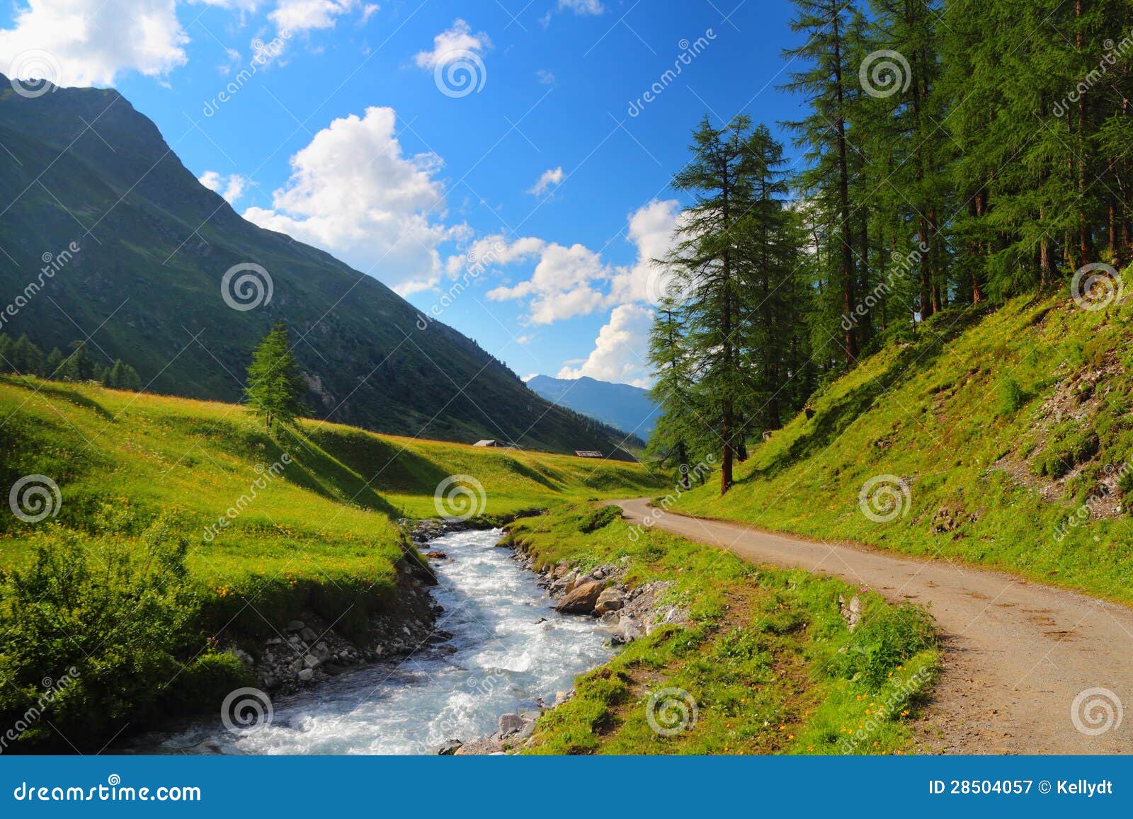 Mountain landscape stock image. Image of field, alps - 28504057