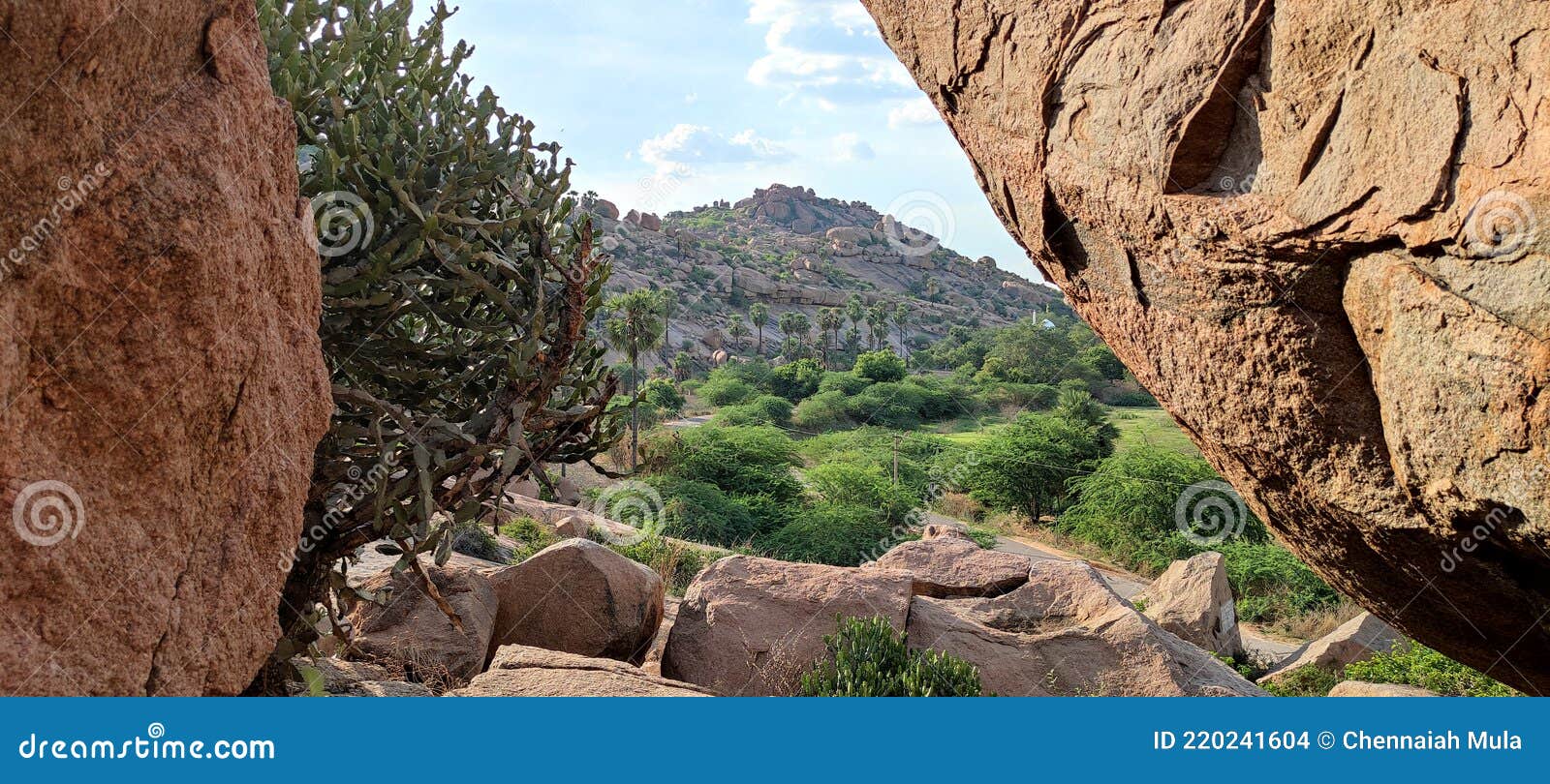 Mountain Landscape Background Sky Blue Beautiful Full Pream Image Stock ...