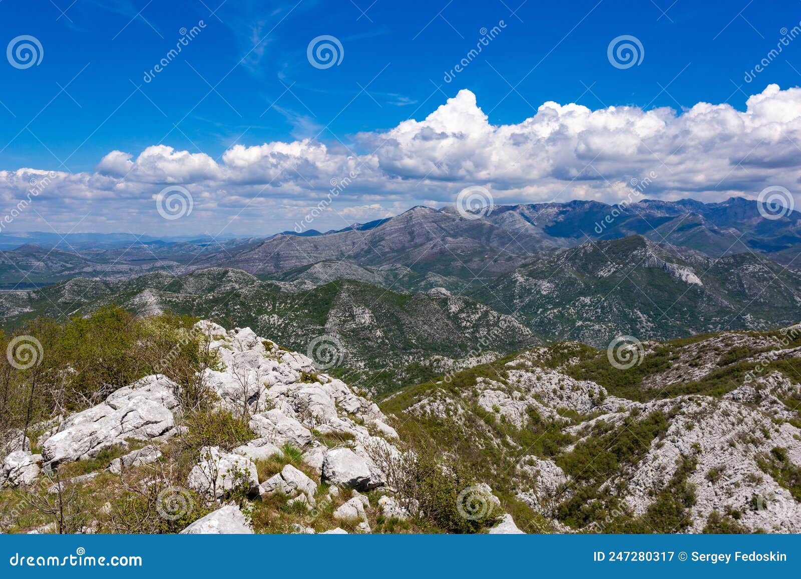 Mountain Landscape. Balkan Mountains on the Adriatic Coast Stock Image ...