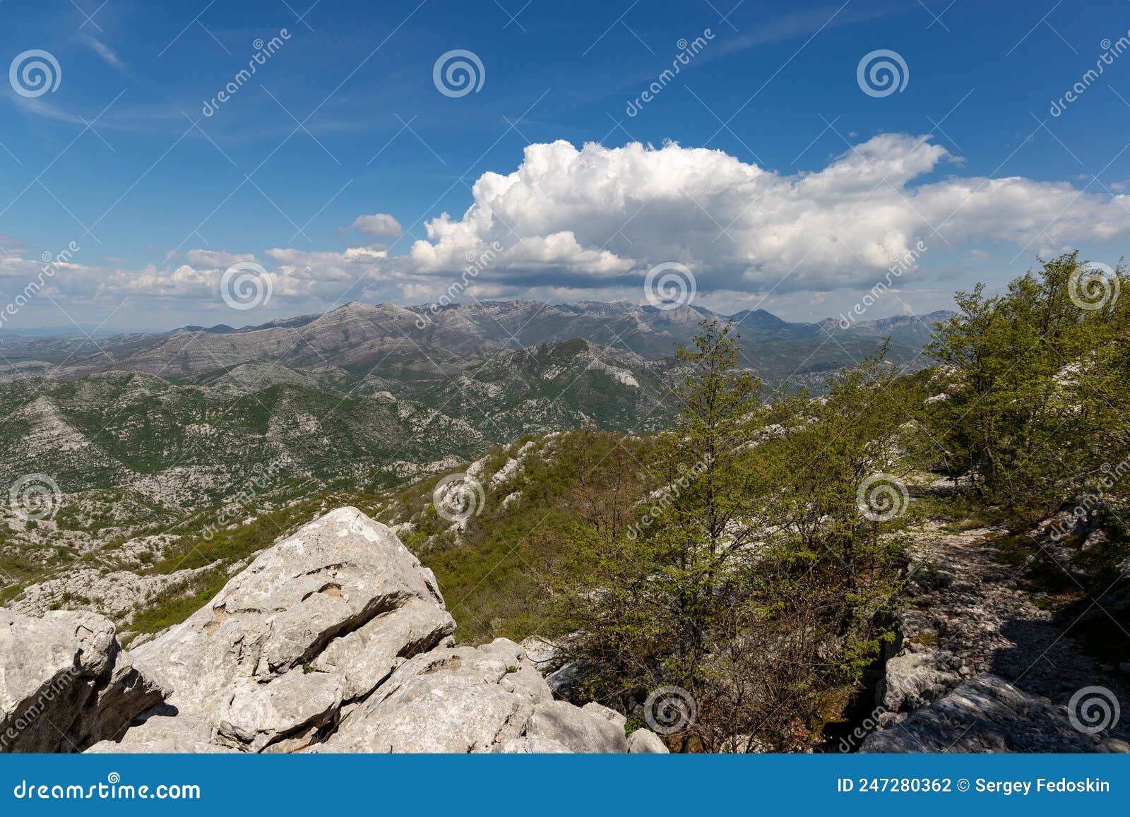 Mountain Landscape. Balkan Mountains on the Adriatic Coast Stock Photo ...