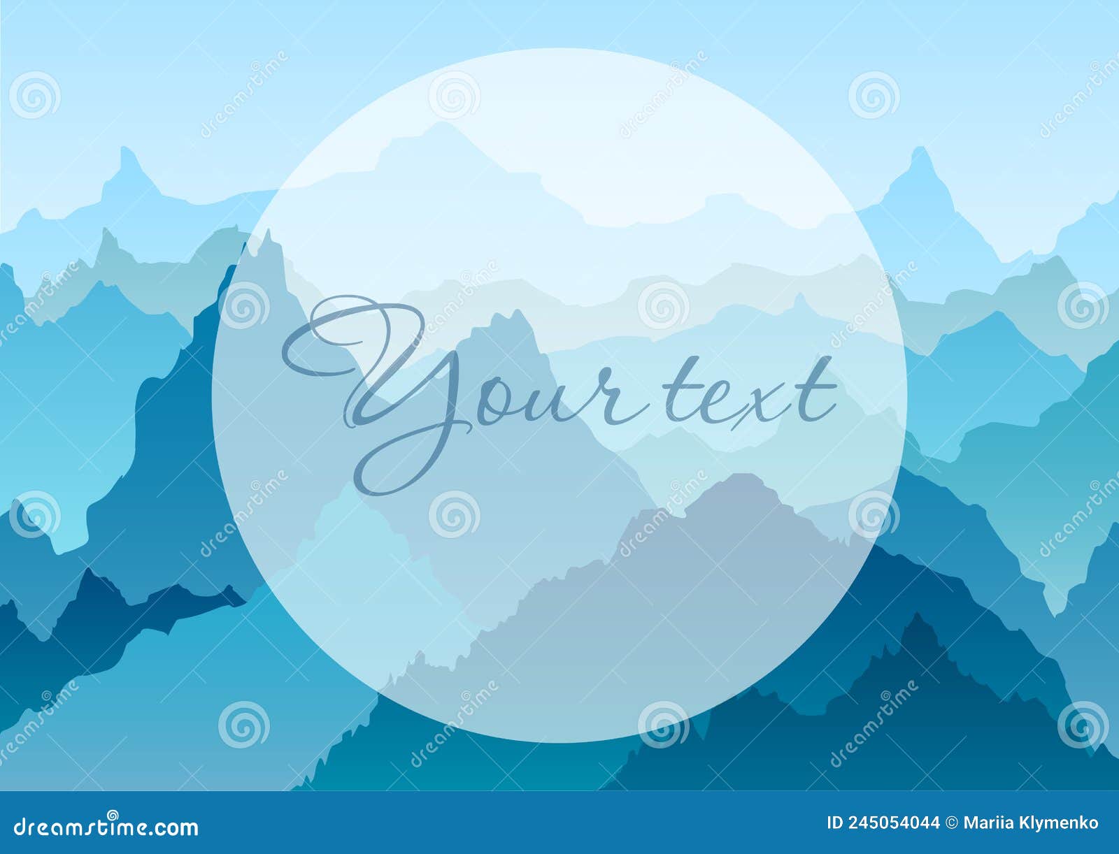 Mountain Landscape. Banner for Your Text. Stock Vector - Illustration ...