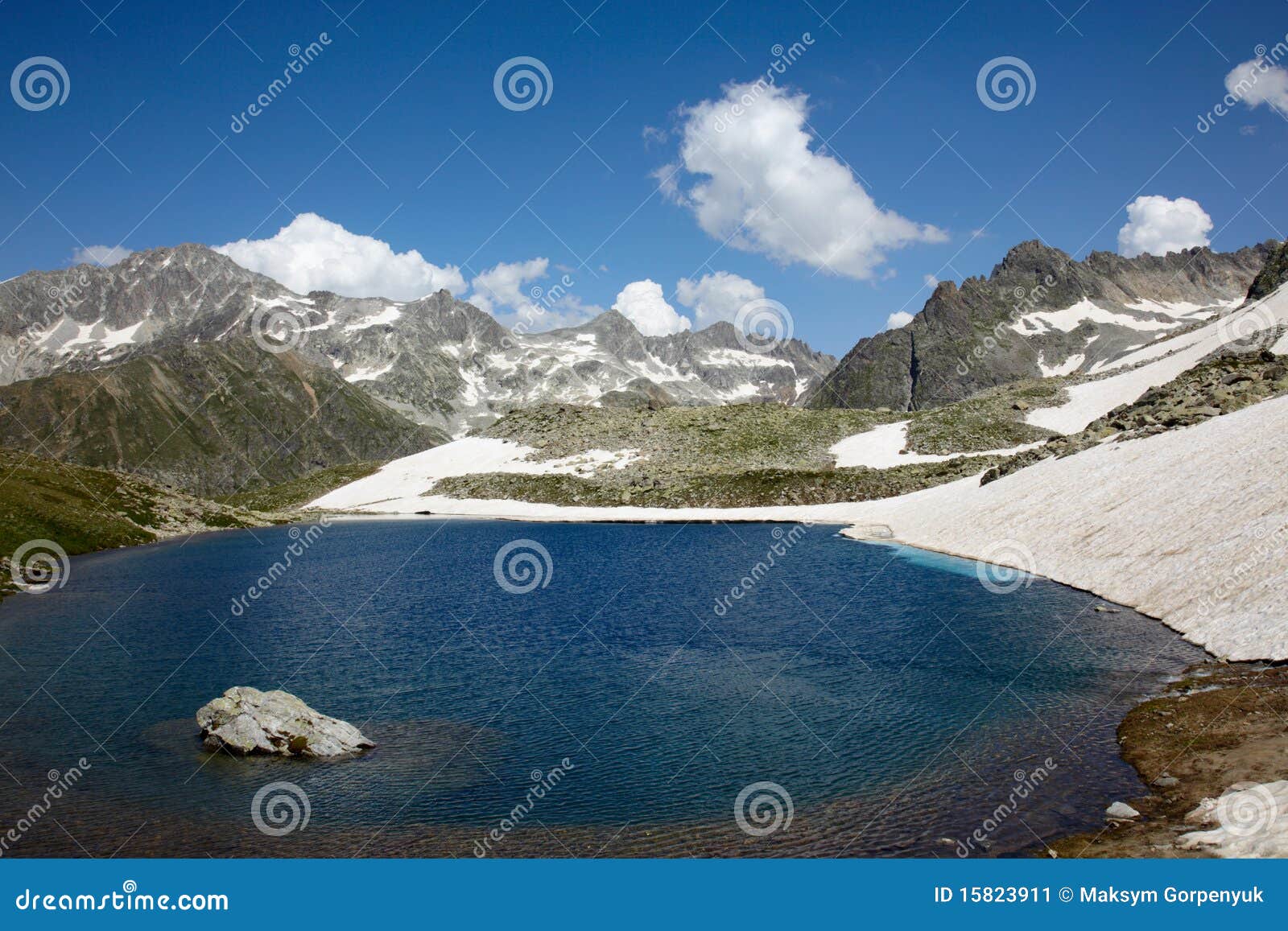Mountain Landscape With Blue Lake Picture. Image: 15823911