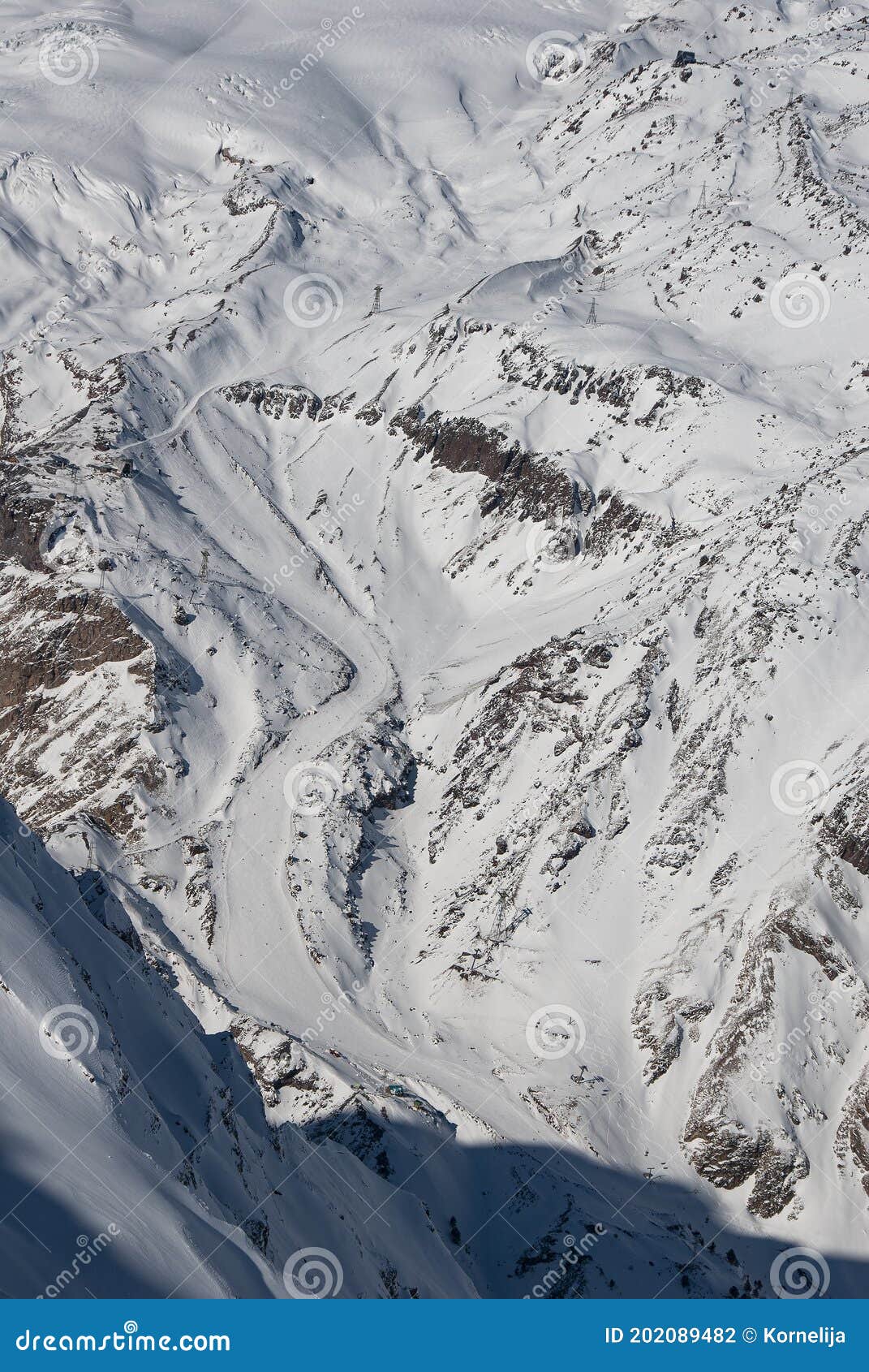 Mountain Landscape, Caucasus Stock Photo - Image of white, hiking ...