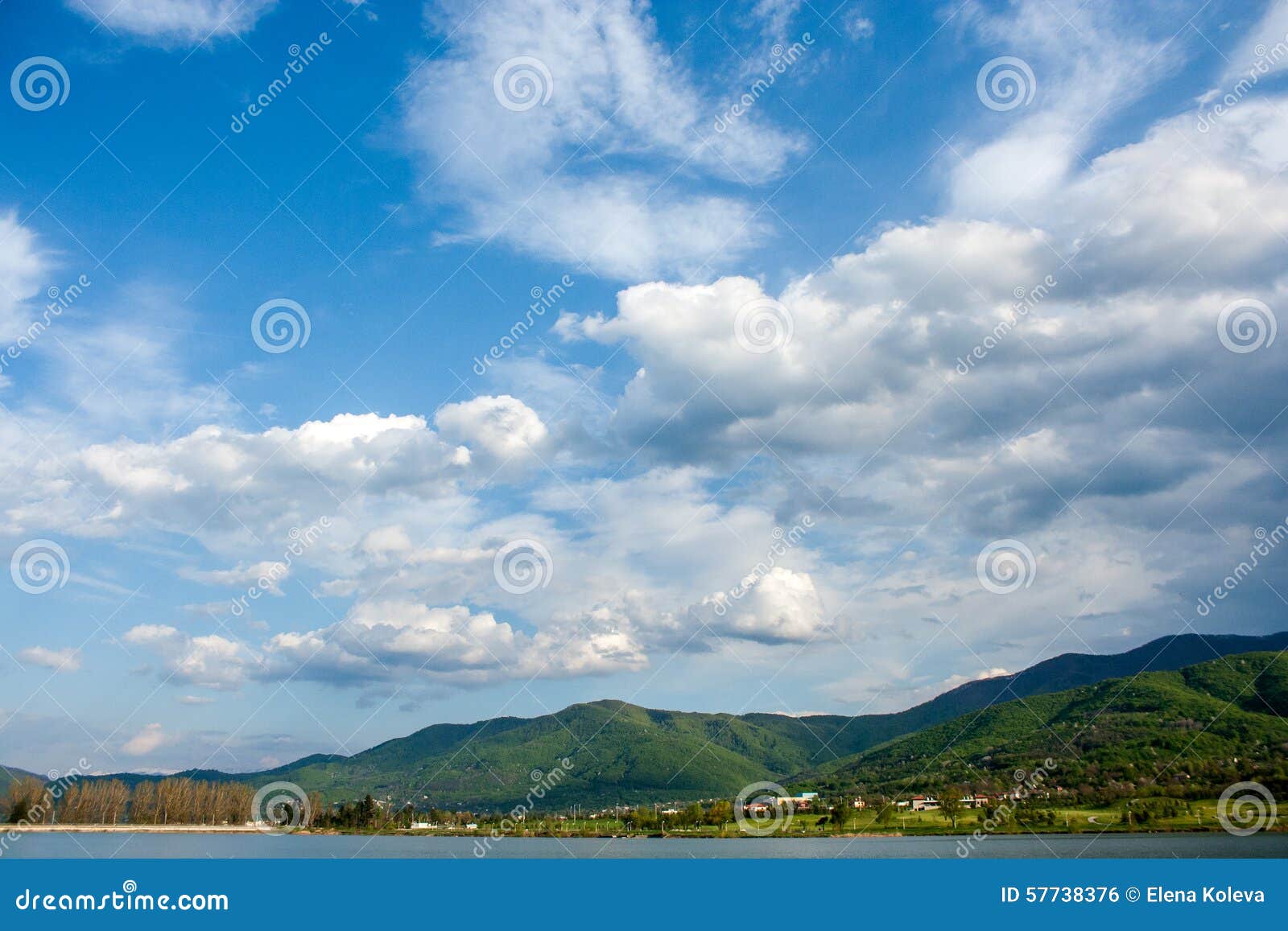 Mountain Landscape with Cloudy Sky Stock Photo - Image of nature ...