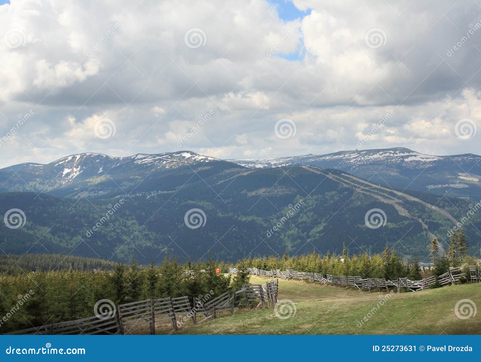 A Mountain Landscape in Early Spring Stock Image - Image of mountains ...