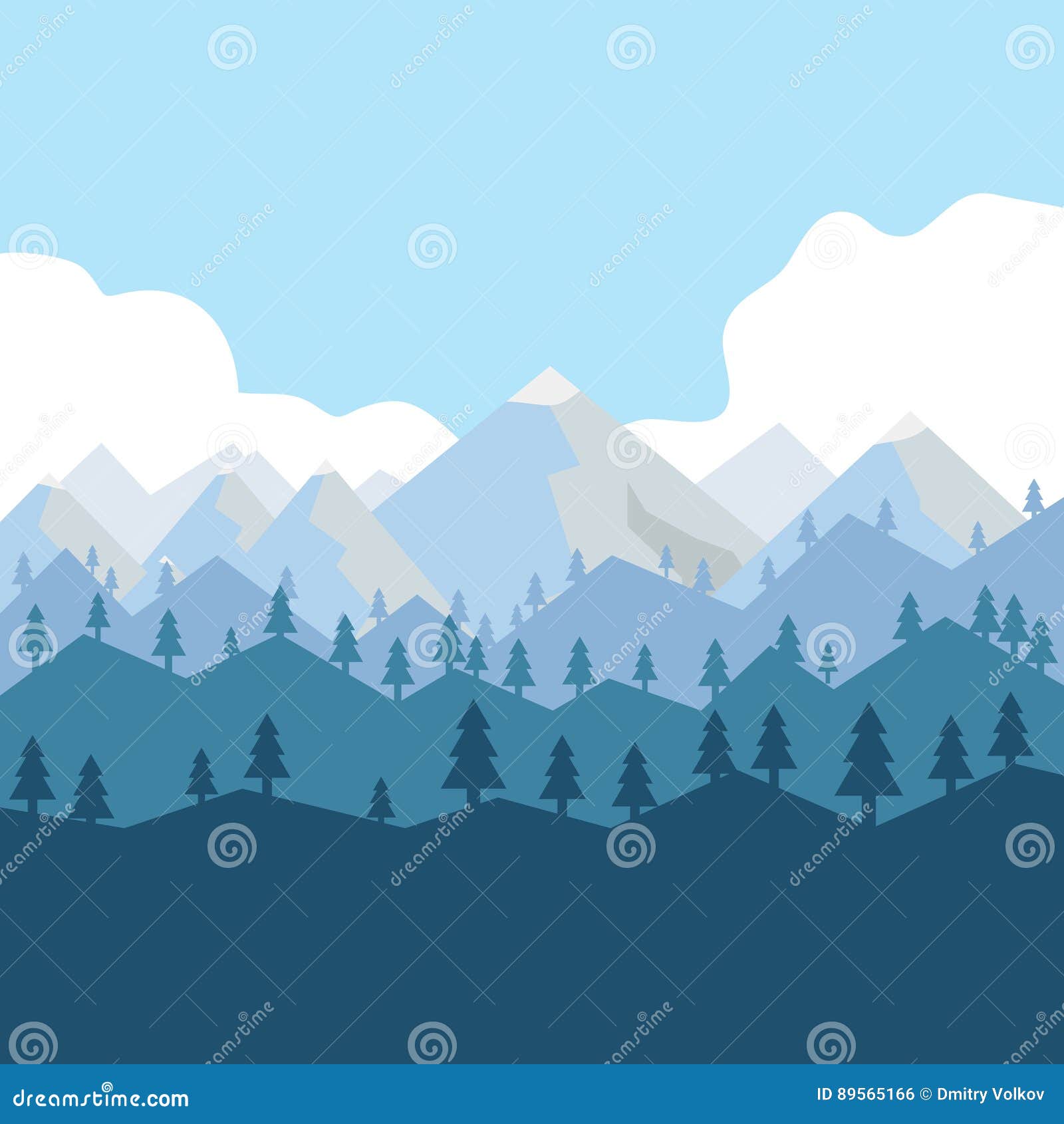 Mountain landscape stock vector. Illustration of park - 89565166