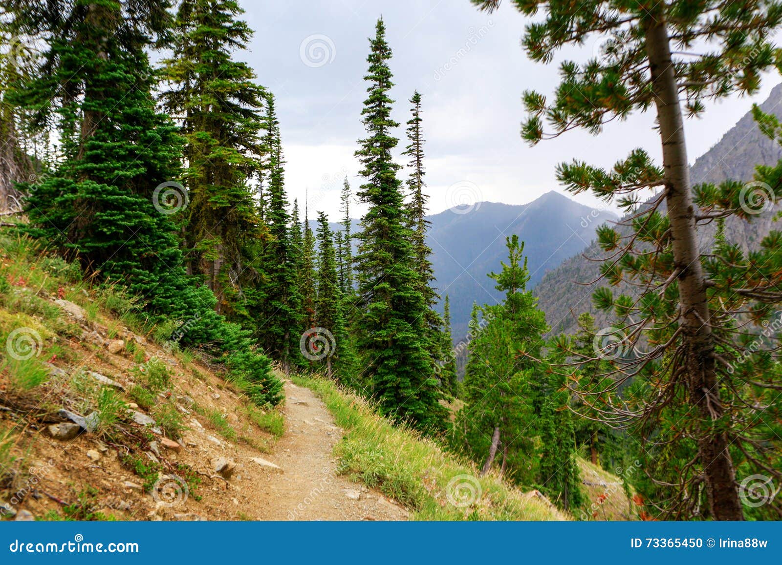 Mountain Landscape with a Footpath for Hiking Stock Photo - Image of ...
